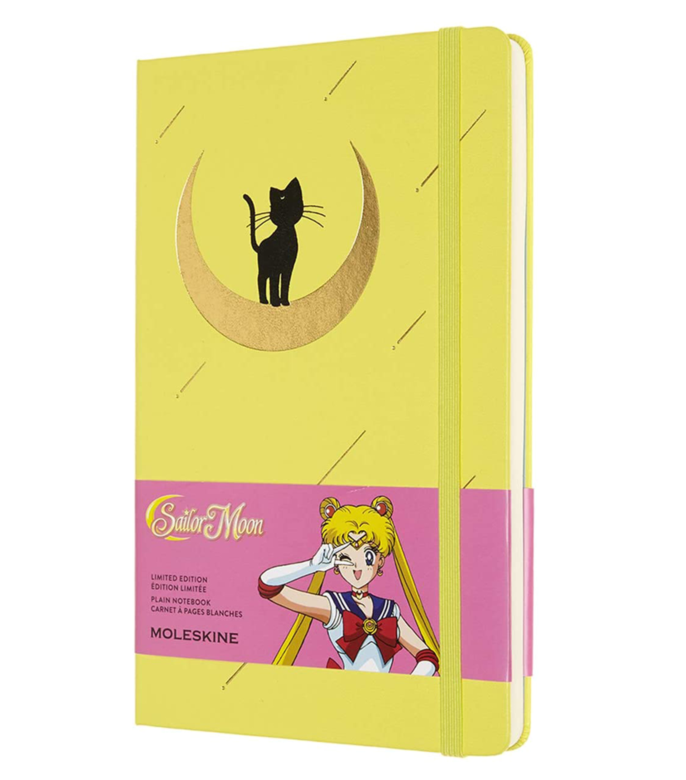 Moleskine Libreta Sailor Moon, pasta dura amarilla con 240 hojas rayas - El Palacio de Hierro