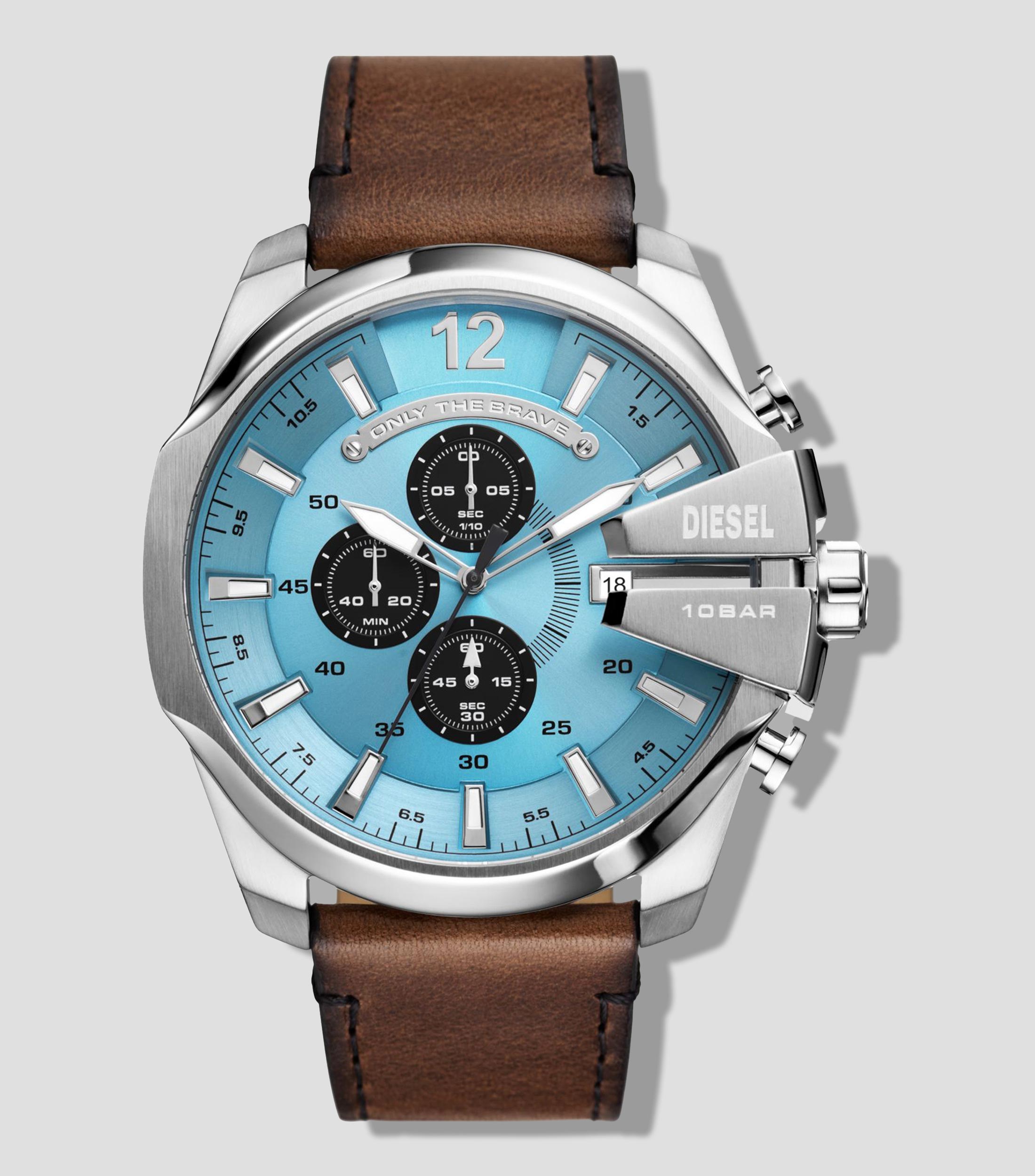 Diesel: Reloj para Hombre casual Mega Chief plateado, azul | El Palacio ...