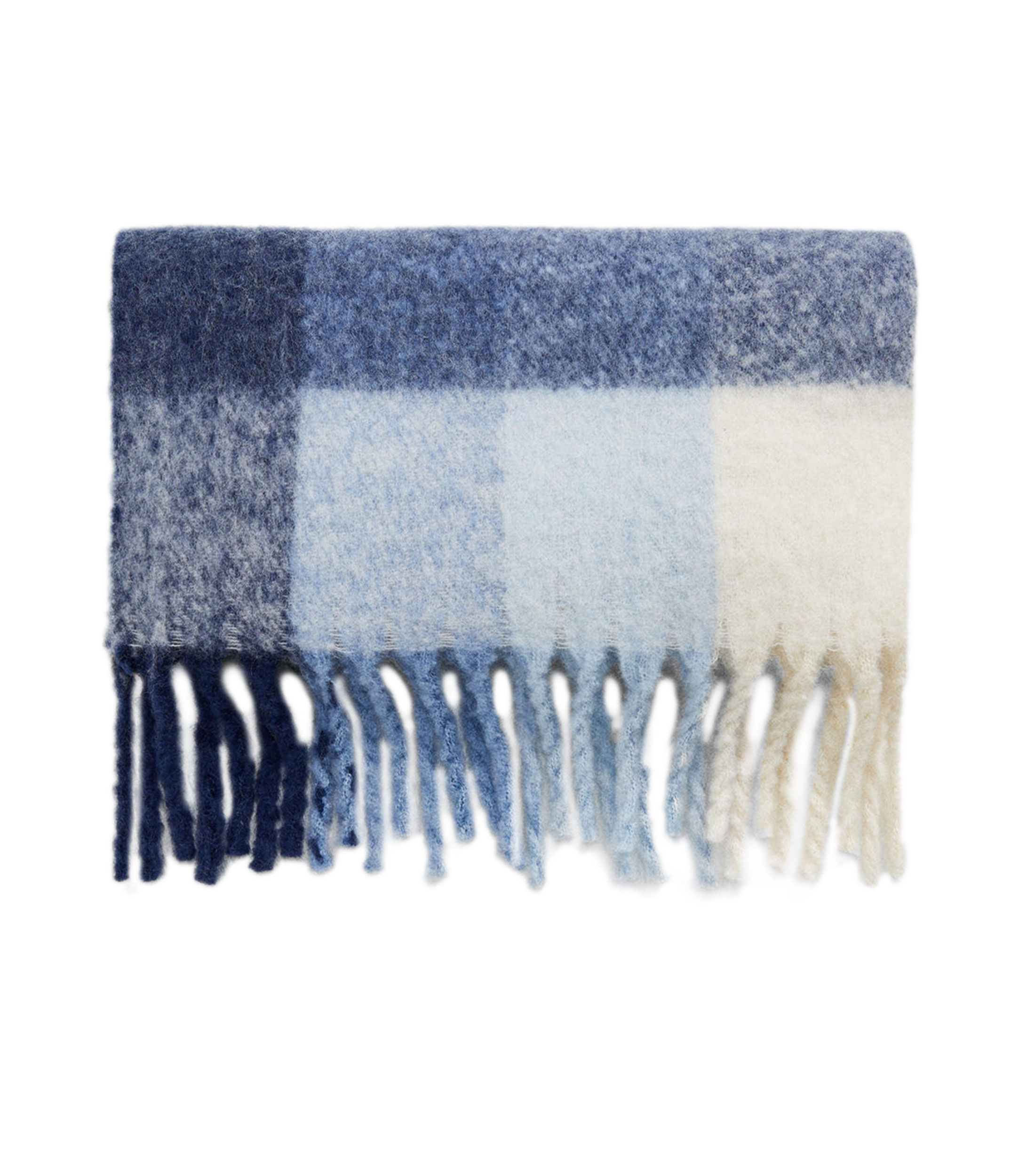 Mango Bufanda azul de cuadros Mujer - El Palacio de Hierro