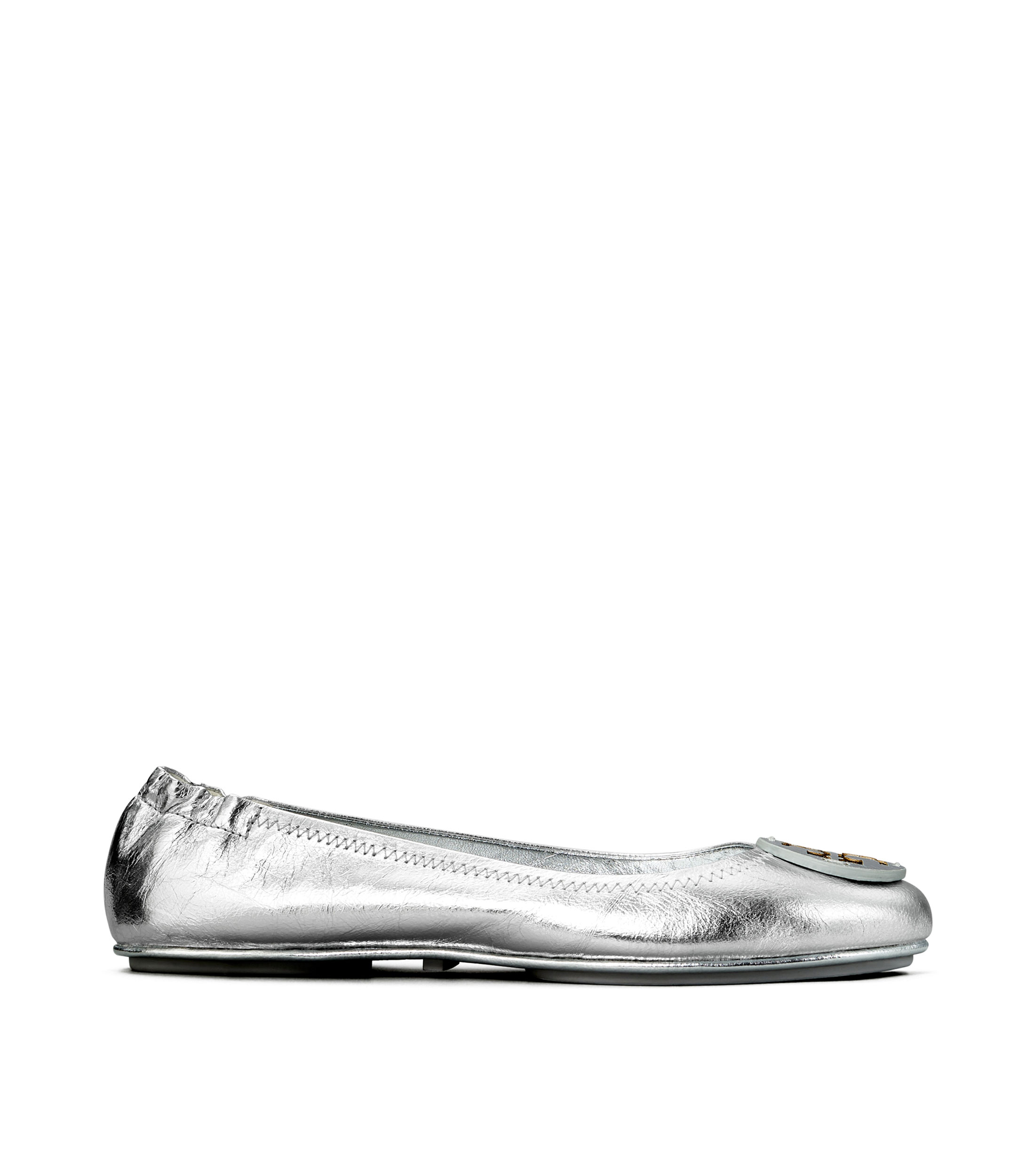 Tory Burch: Flats de Viaje Plata en Piel Minnie Mujer | El Palacio de ...