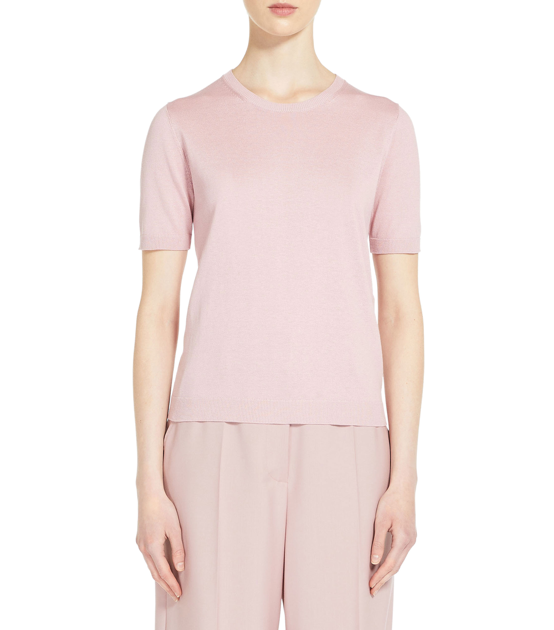 MaxMara: Blusa lisa de manga corta Zibetto Mujer | El Palacio de Hierro