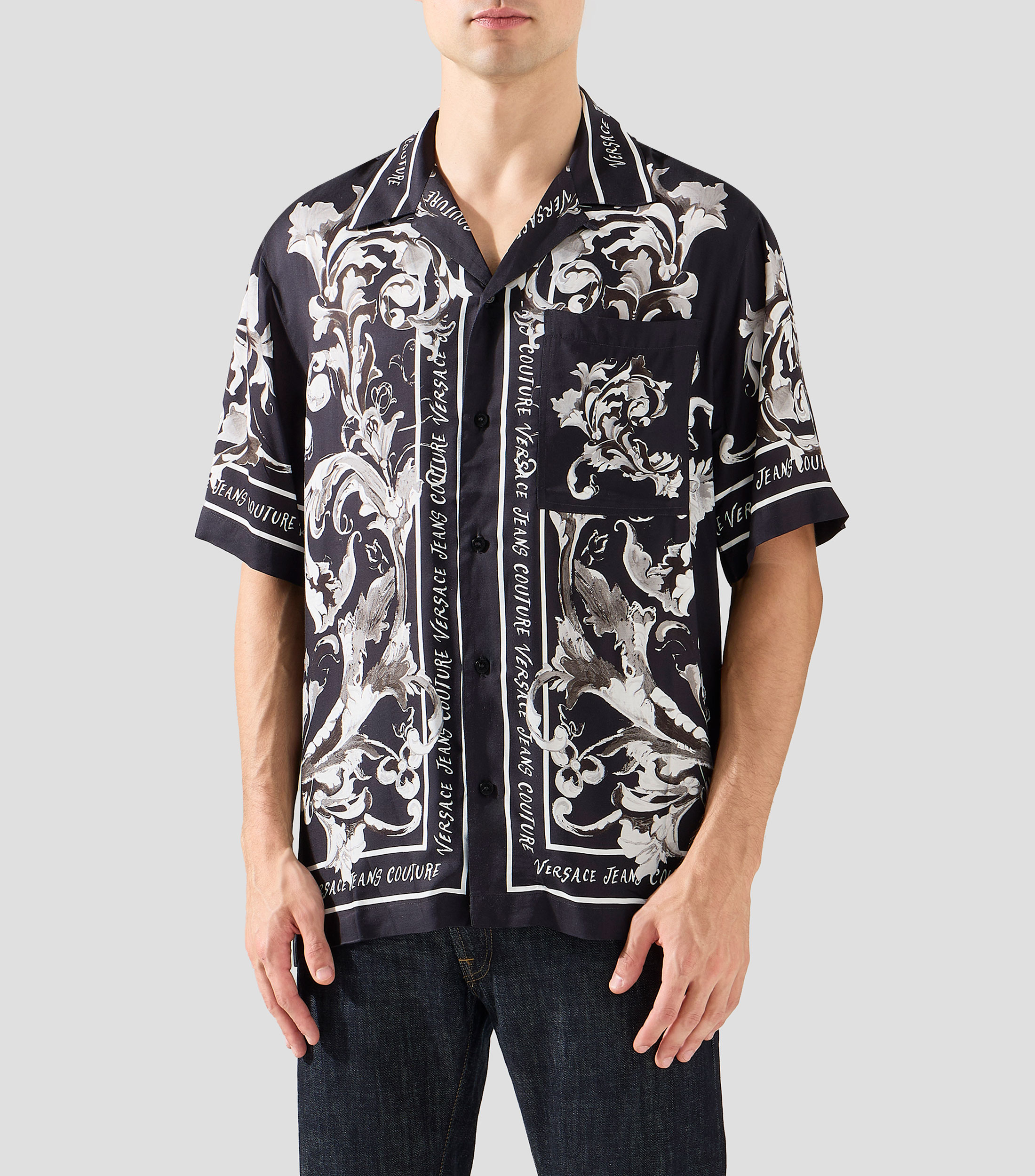 Versace Jeans Couture Camisa estampada con manga corta Hombre |El ...