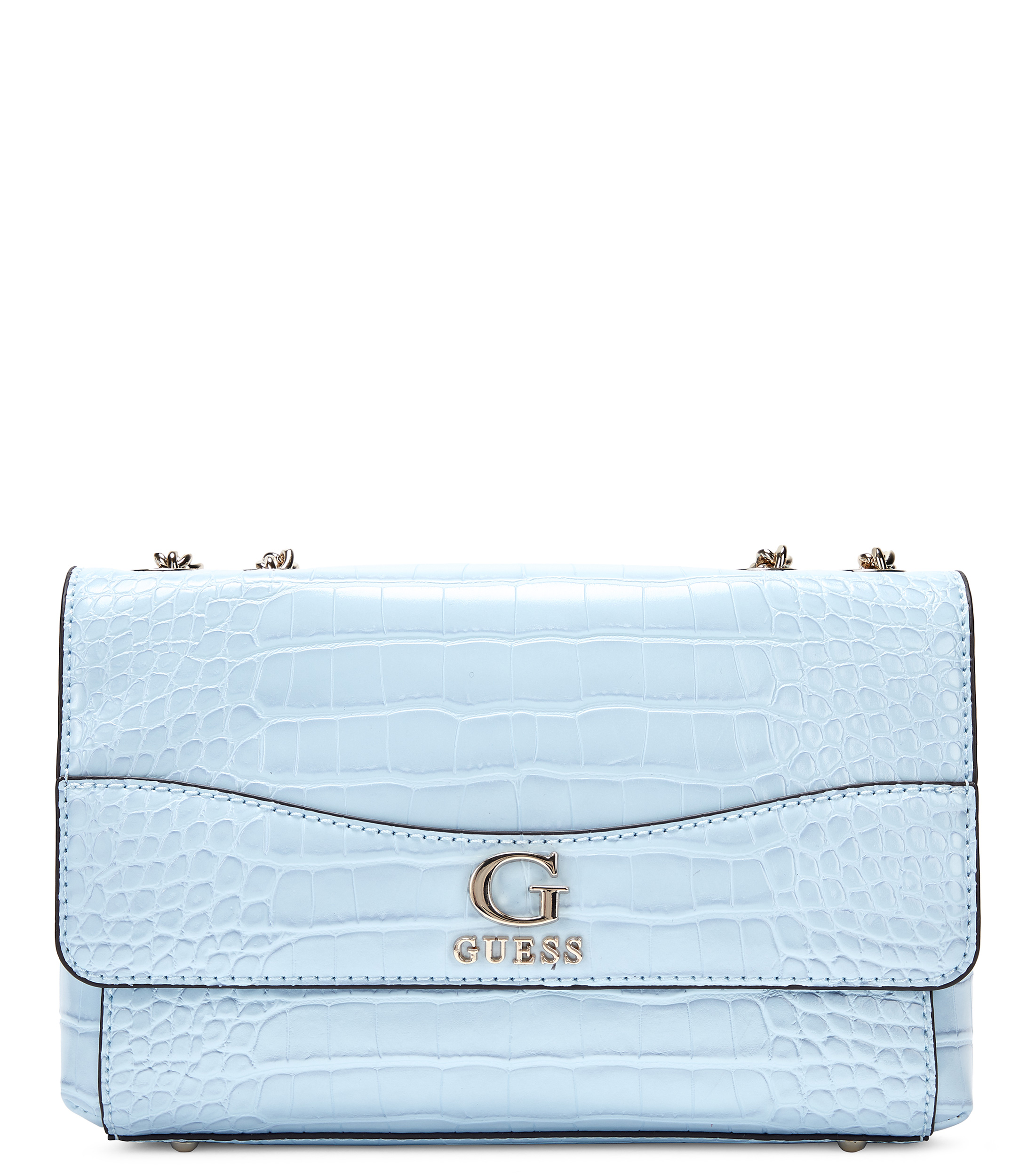 Guess: Bolso crossbody azul Nell con efecto cocodrilo Mujer | El ...