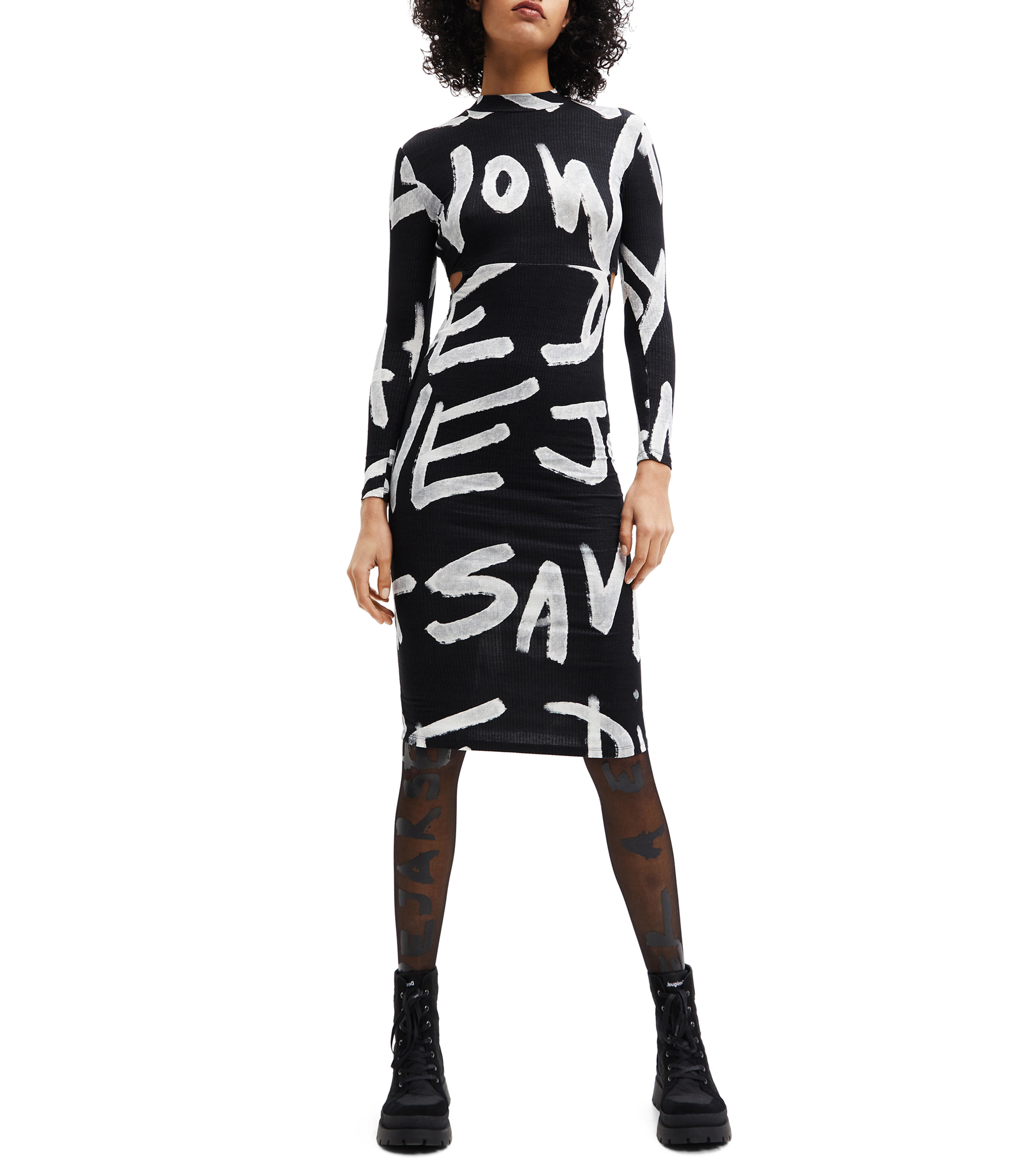 Desigual Vestido midi con letras Mujer - El Palacio de Hierro