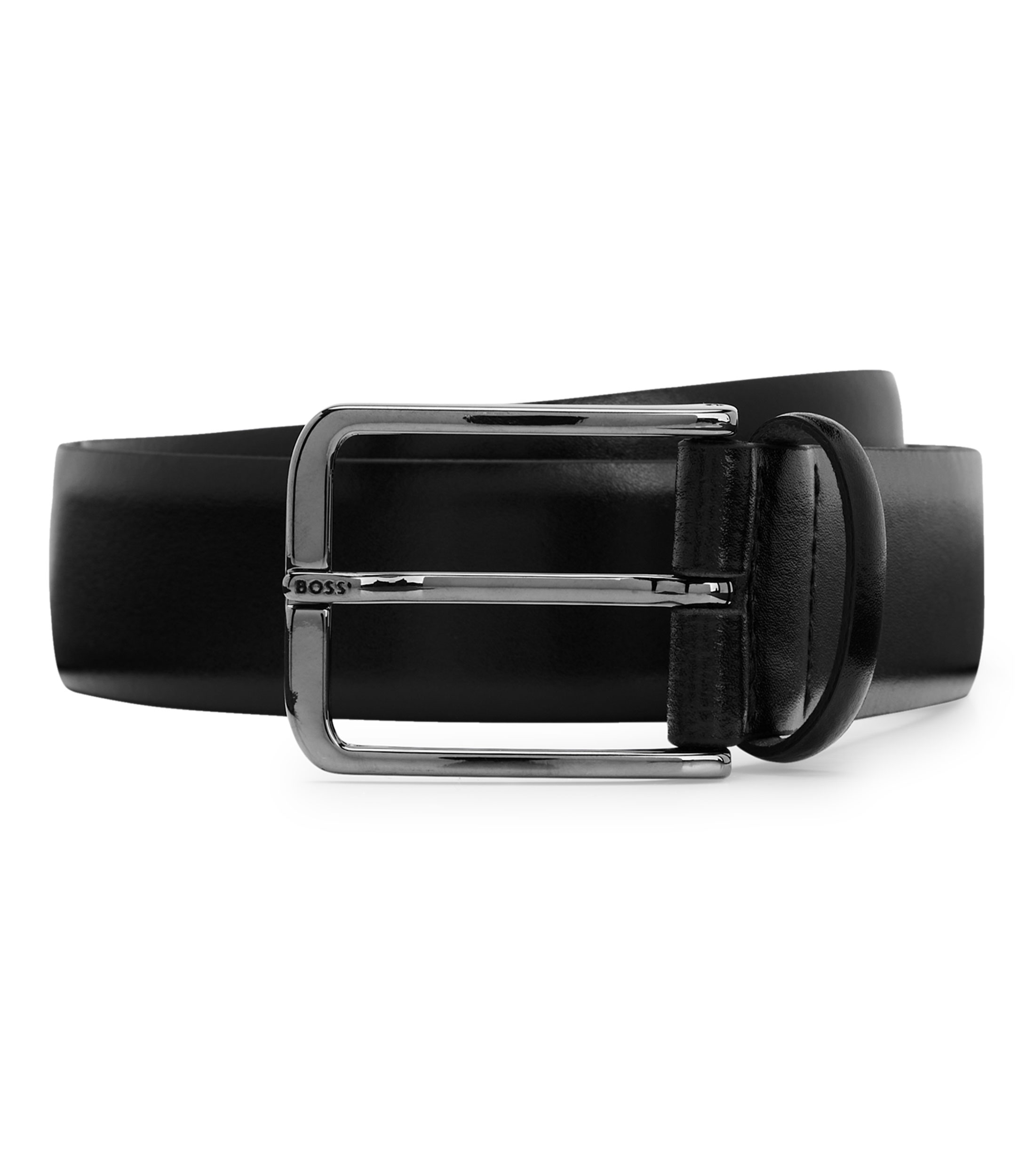 Hugo Boss Cinturón de piel italiana con hebilla de la marca Hombre - El ...