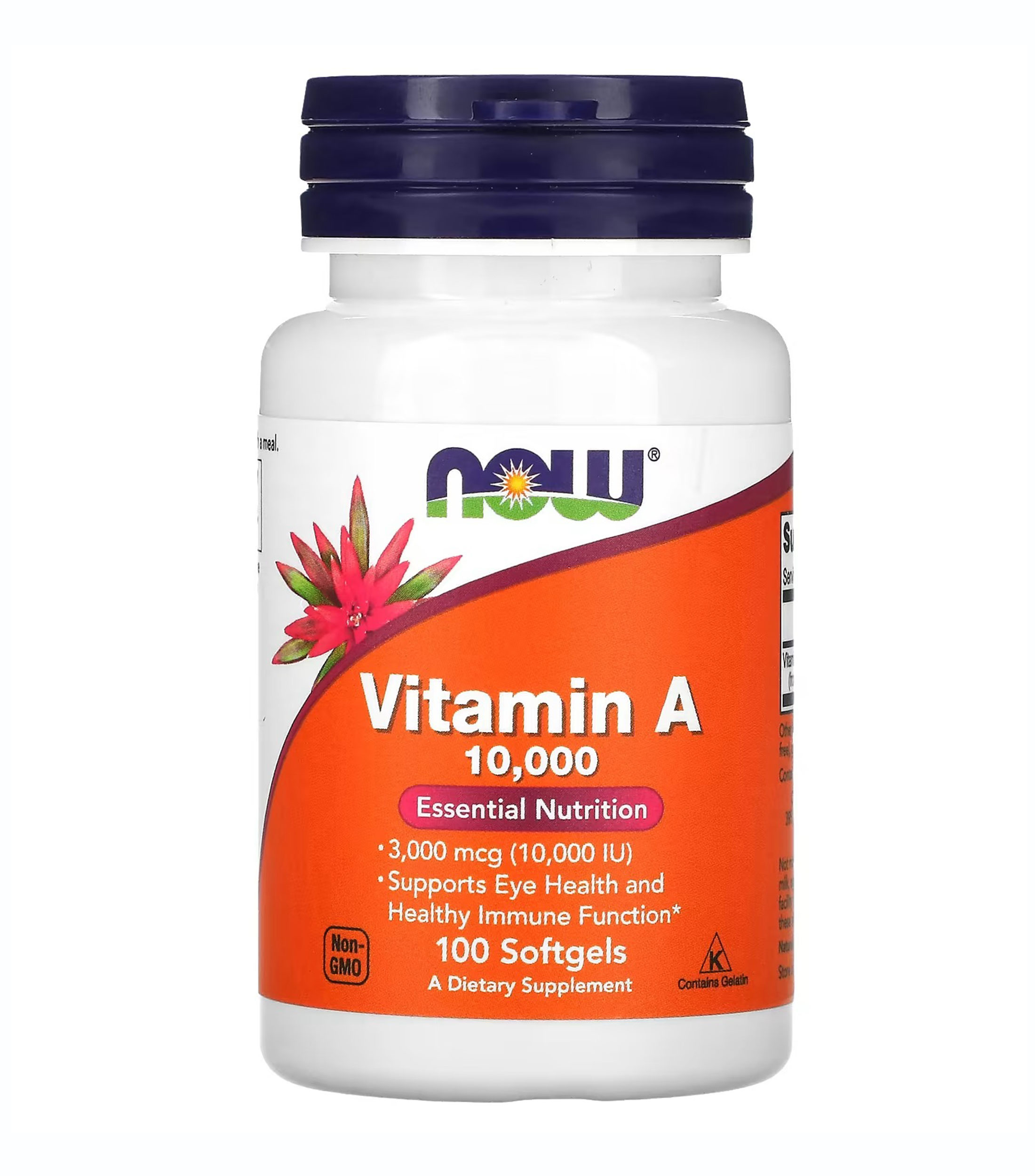 Now Suplemento Alimenticio Vitamina A, 10,000 IU, 100 Cápsulas - El ...