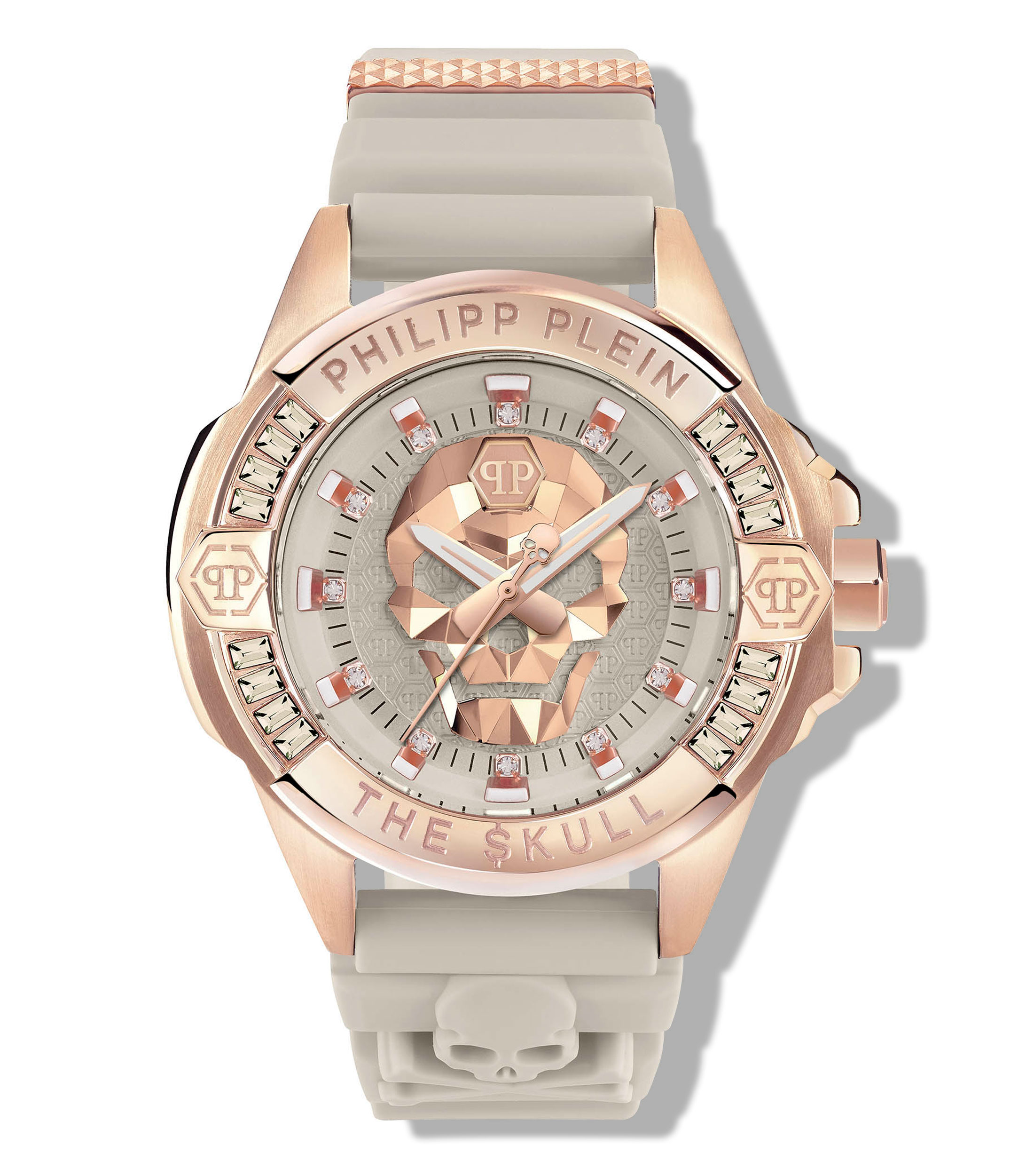 Philipp Plein Reloj para mujer The Skull 41 mm Casual Cráneo Beige - El ...