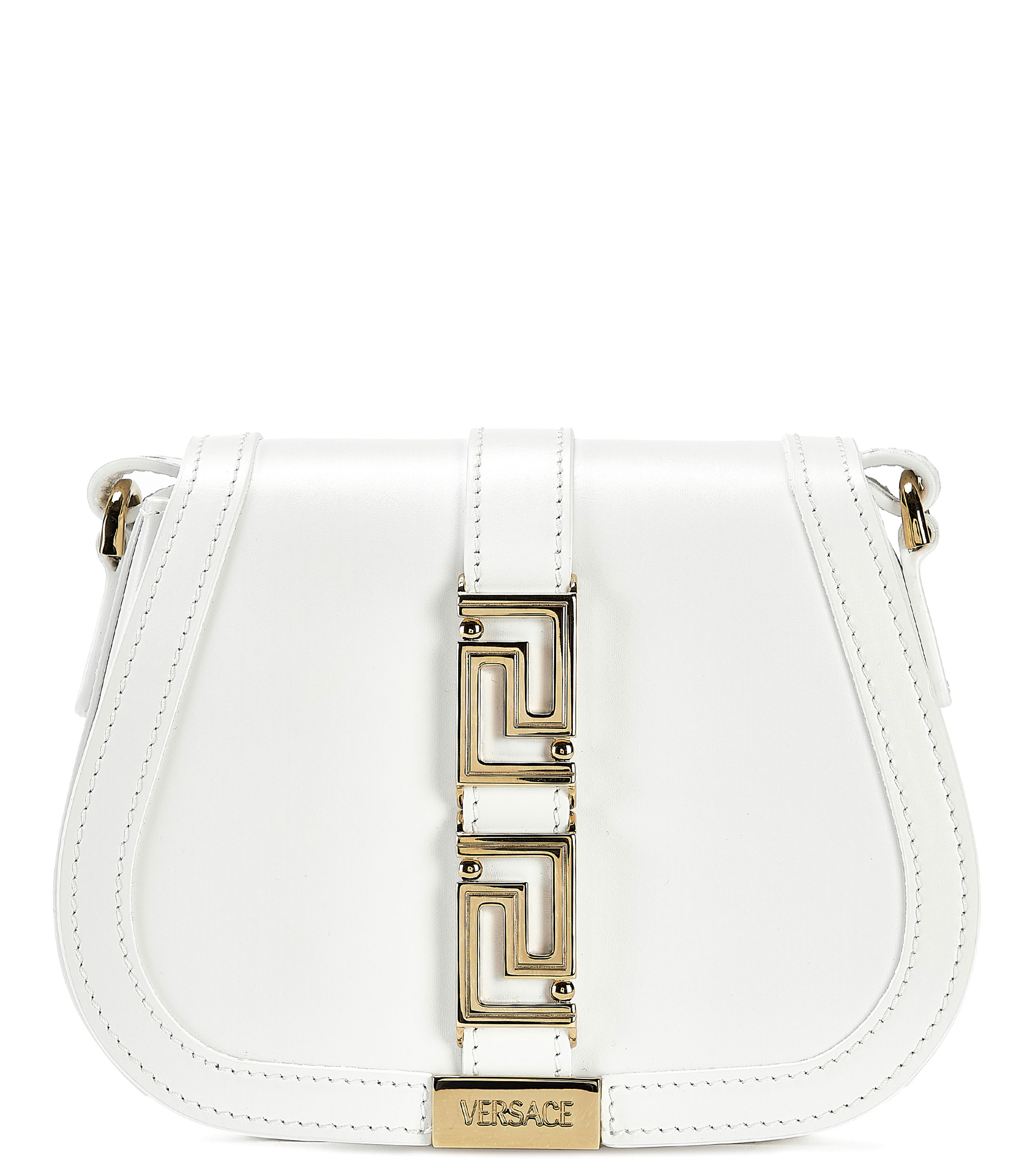 Versace: Bolso crossbody blanco en piel Goddess liso Mujer | El Palacio ...