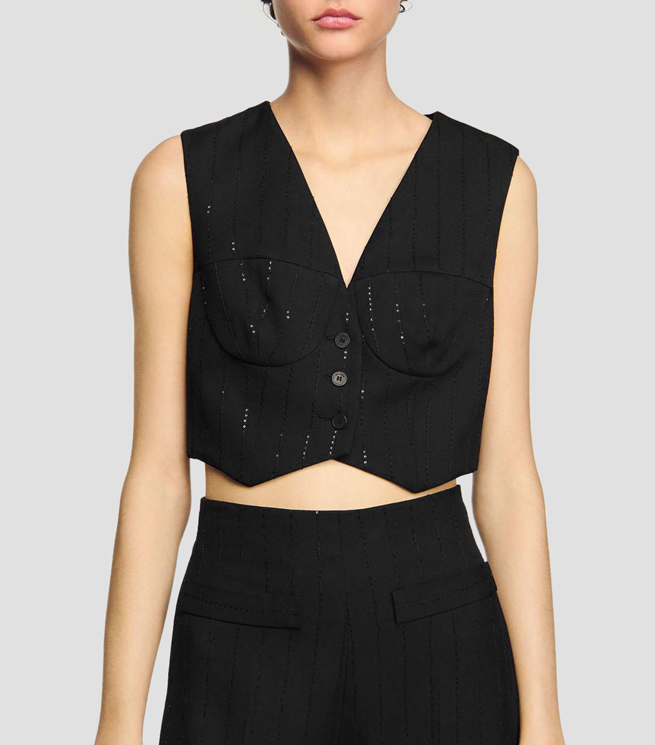 Sandro Chaleco cuello V Mujer |El Palacio de Hierro