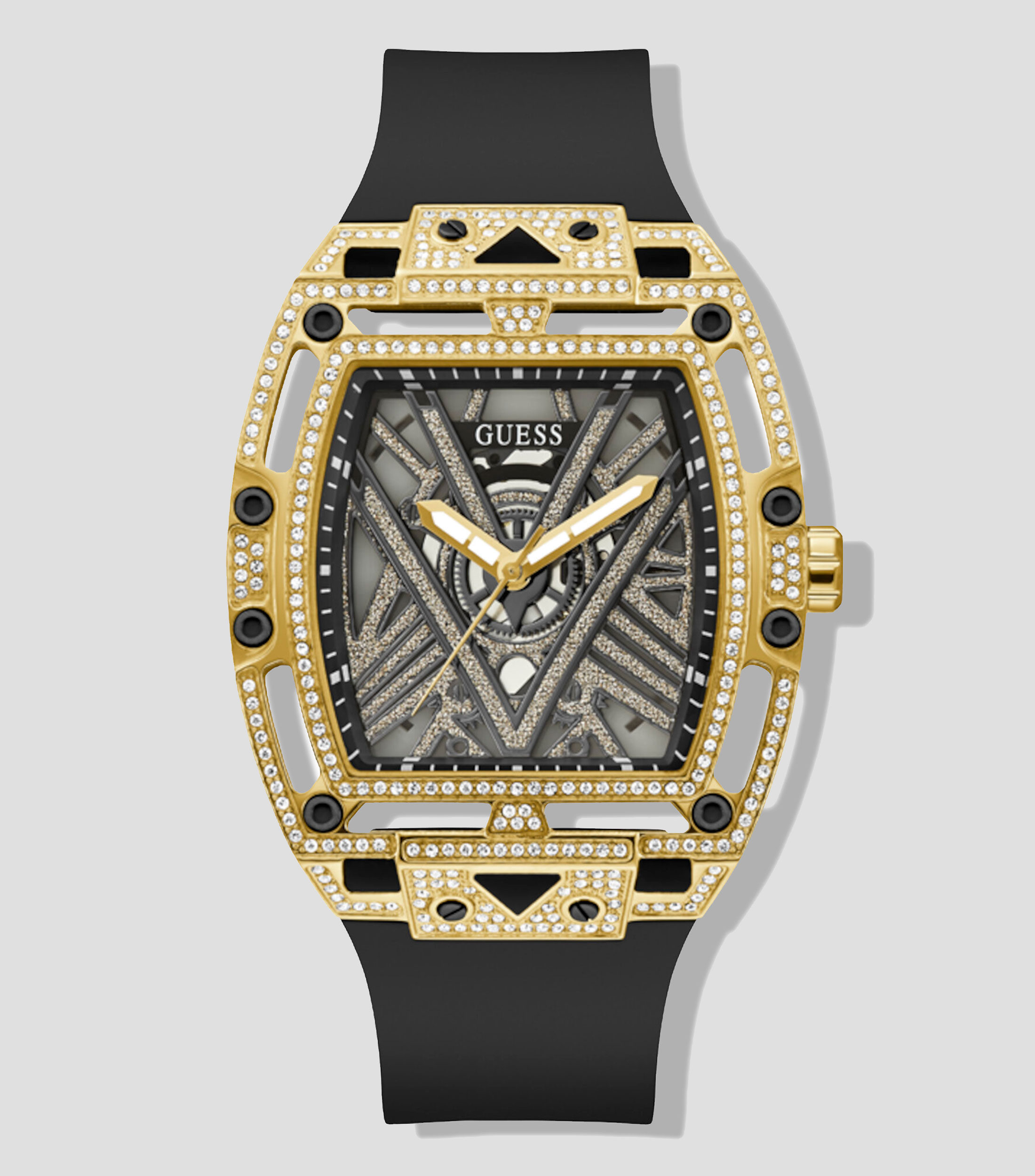 Guess Reloj para hombre Legend Casual, Dorado, Negro - El Palacio de Hierro