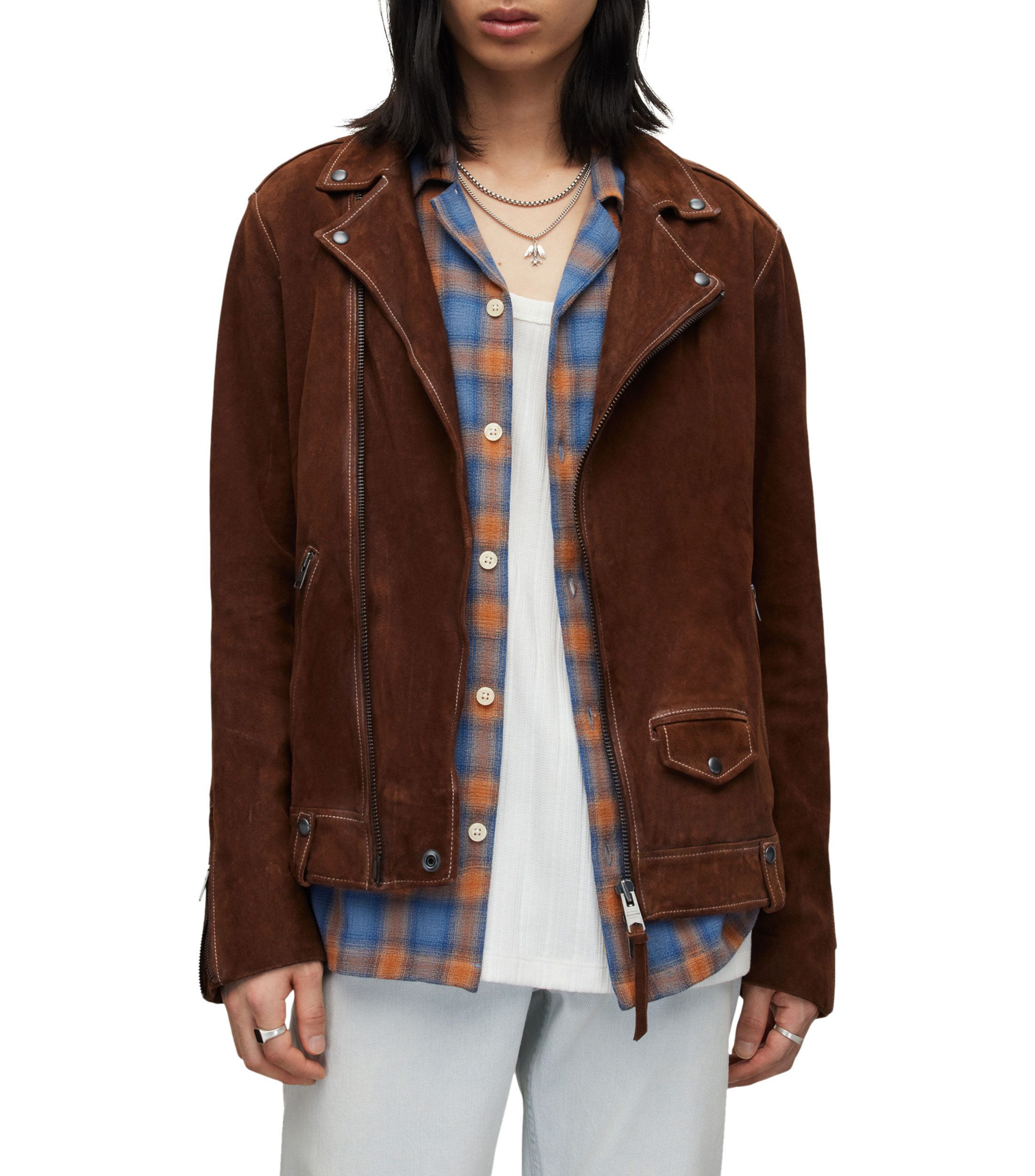 AllSaints Chamarra biker en piel Hombre - El Palacio de Hierro