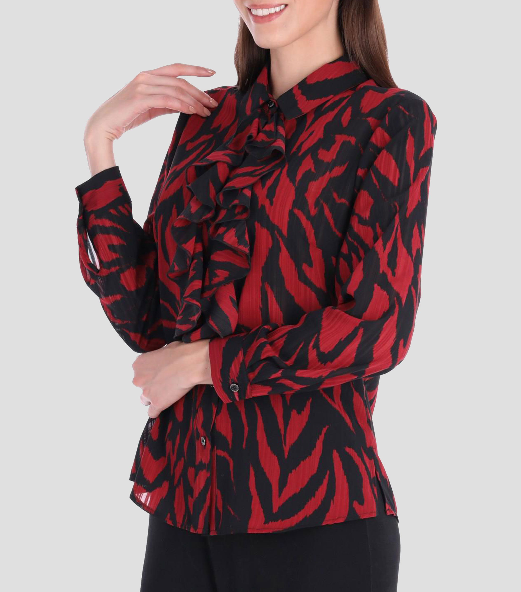 Charme Blusa con estampado manga larga Línea Petite Mujer |El Palacio ...