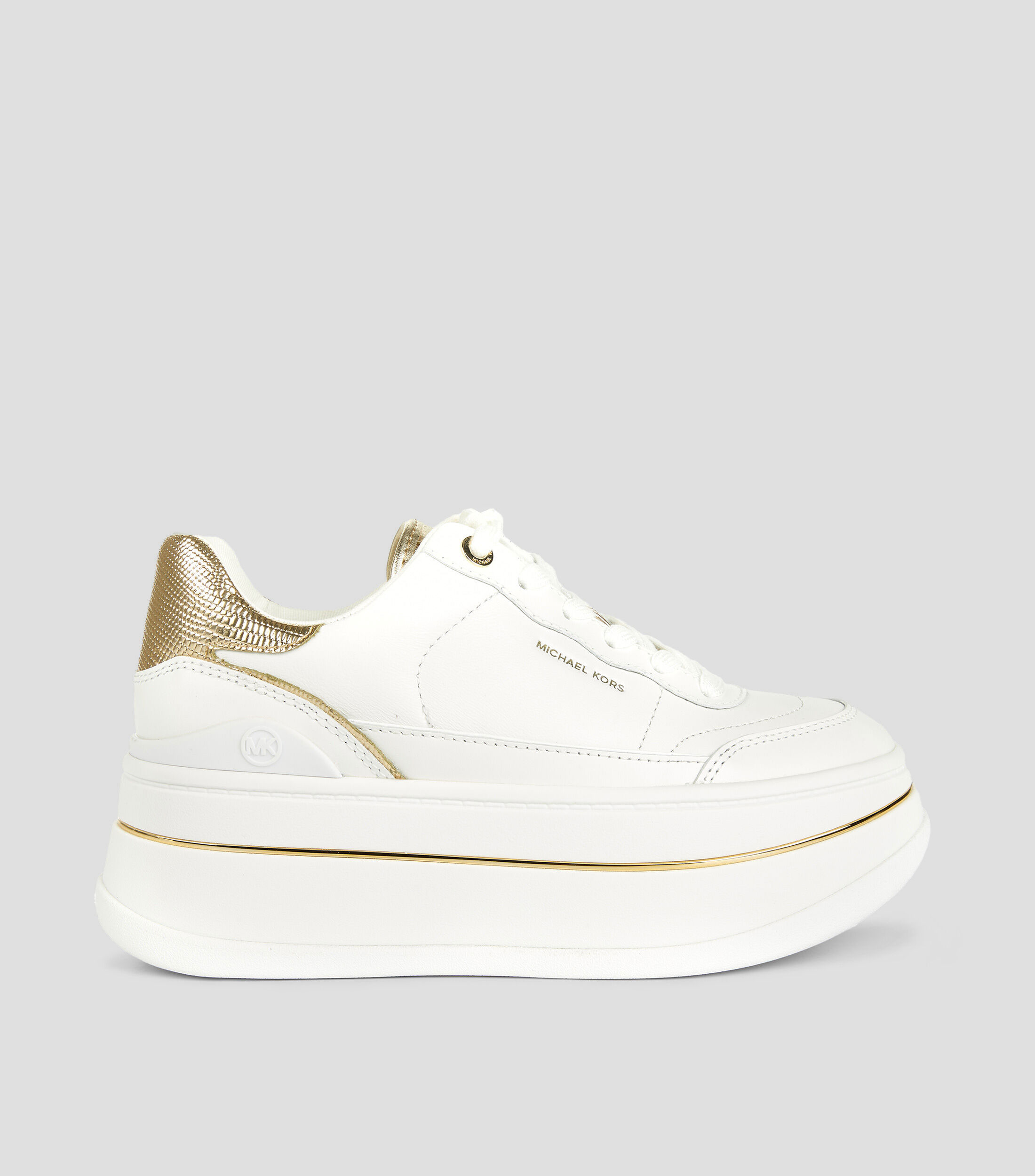 Michael Kors: Tenis casuales con plataforma Hayes Lace up en piel Mujer ...
