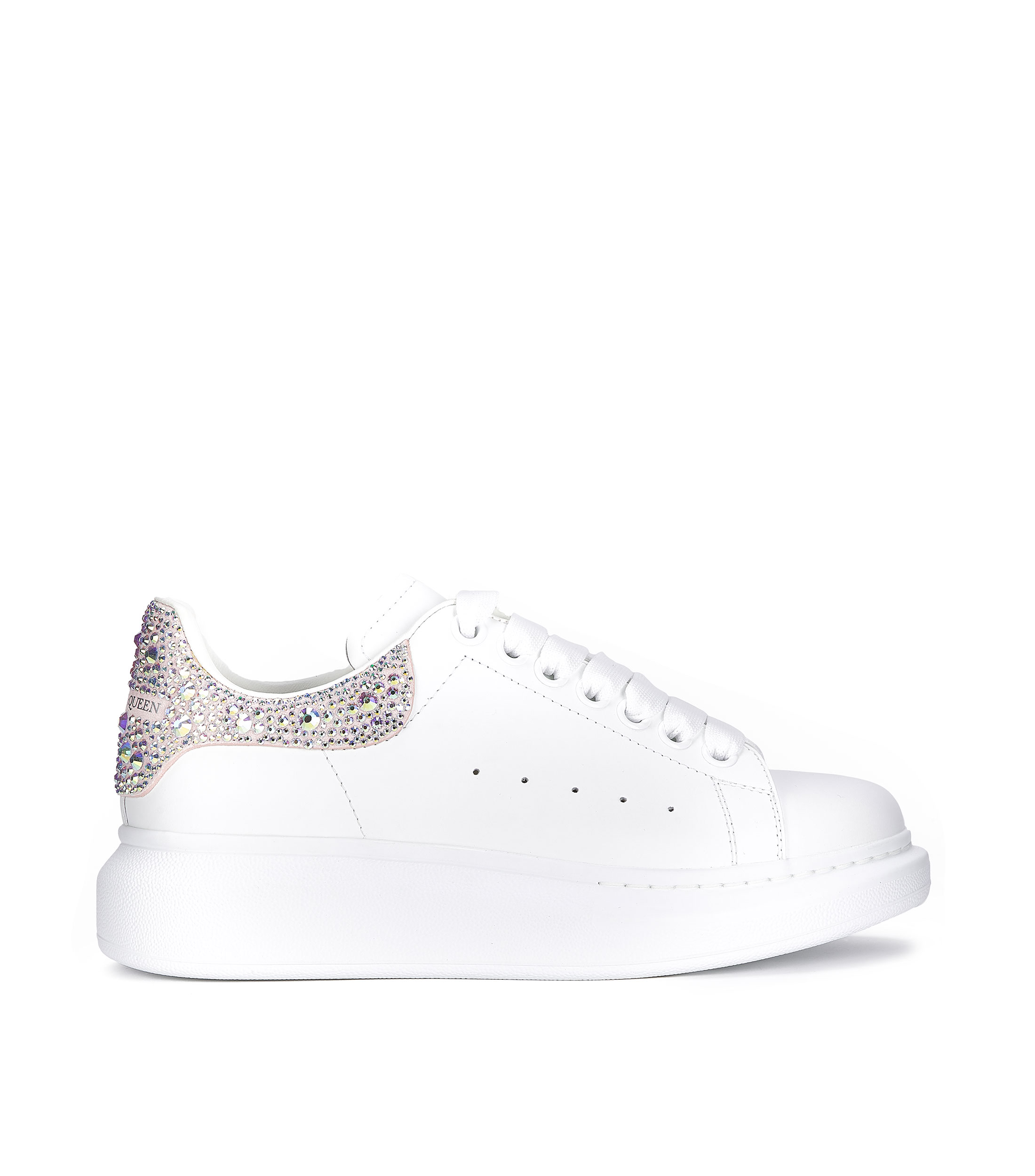 Alexander McQueen Tenis casuales Larry en piel blanca Mujer - El ...