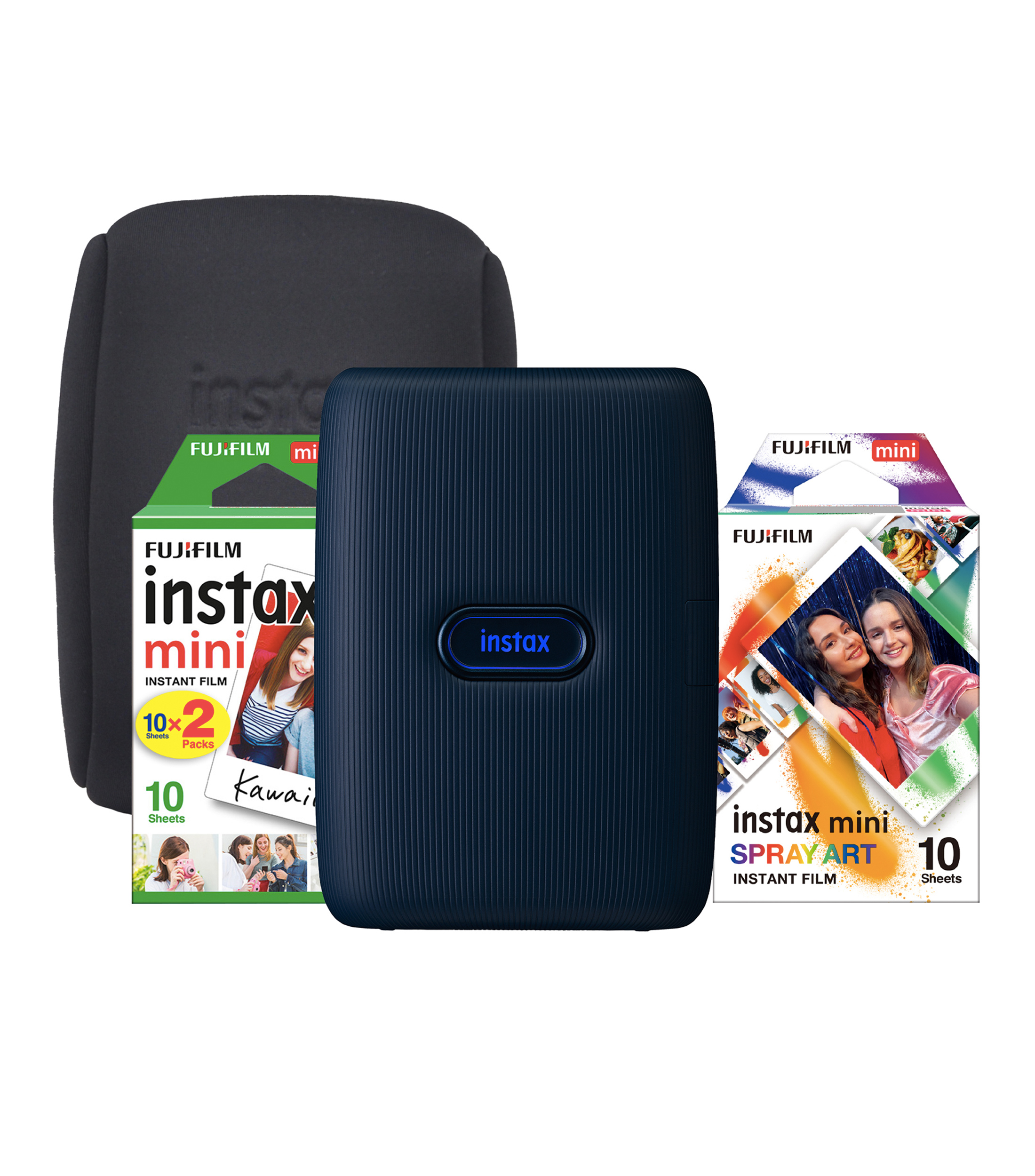 Fujifilm Kit Impresora Instax Mini Link Azul + 3-pack de películas ...