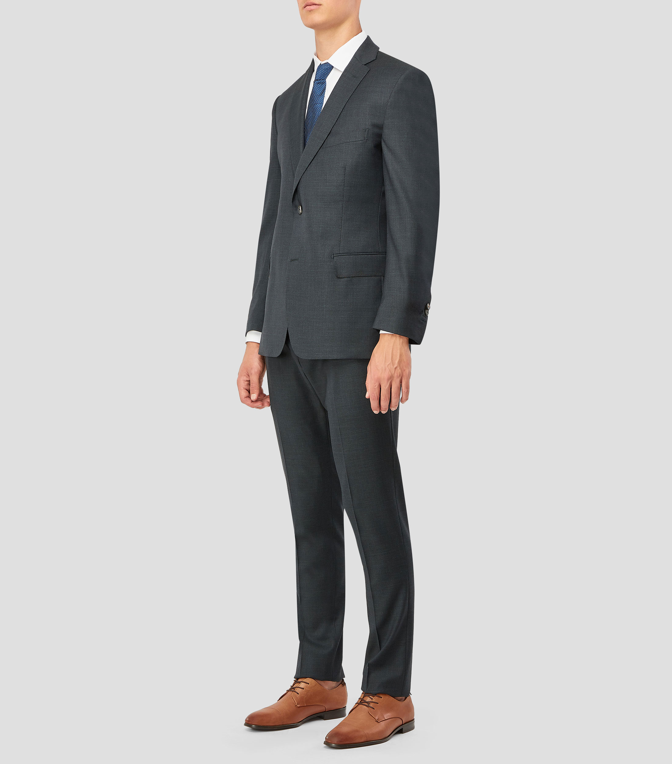 Calderoni Traje de lana corte Slim con microdiseño Hombre |El Palacio ...