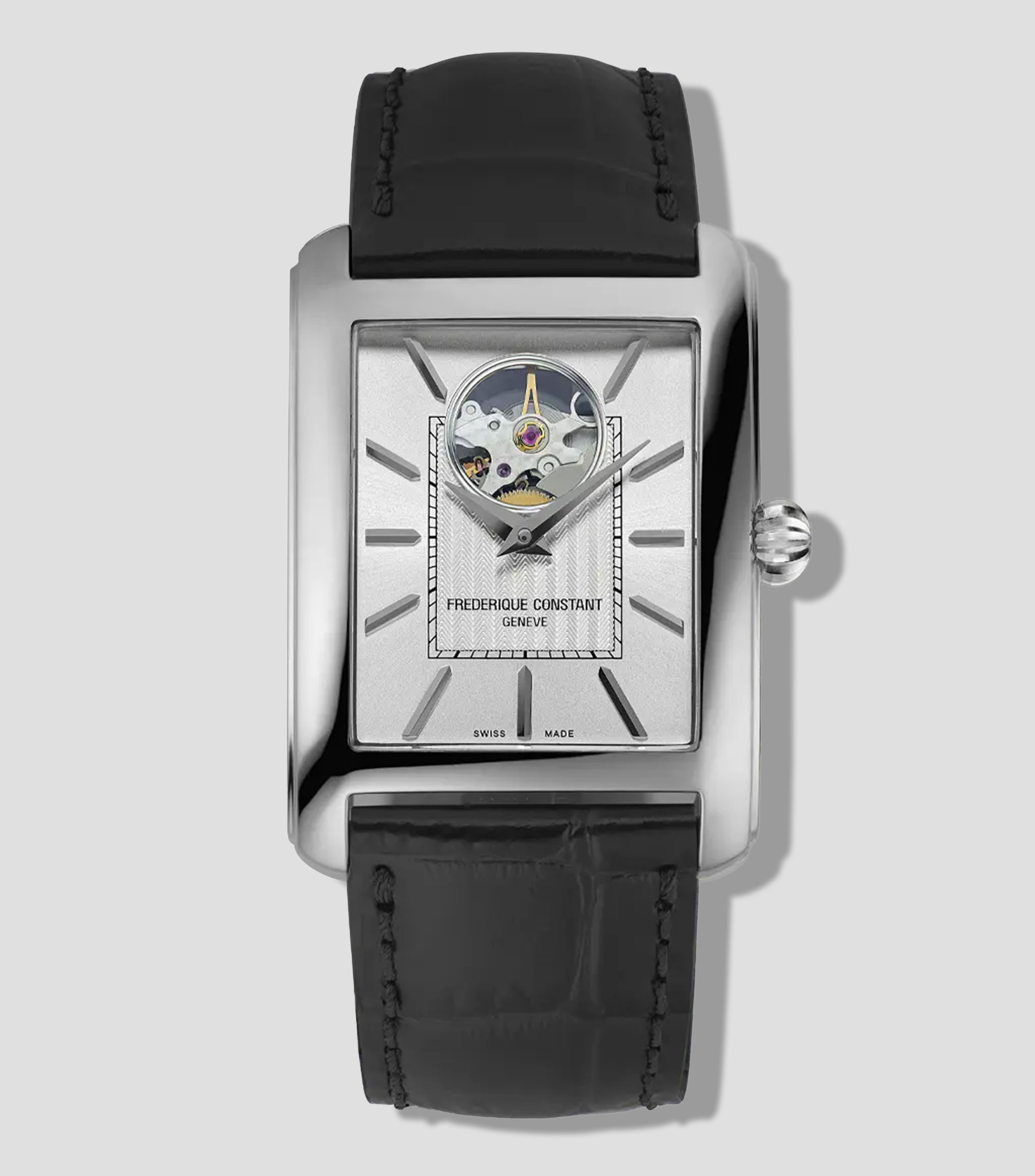 Frédérique Constant: Reloj para hombre Carree Heart Beat casual Blanco ...