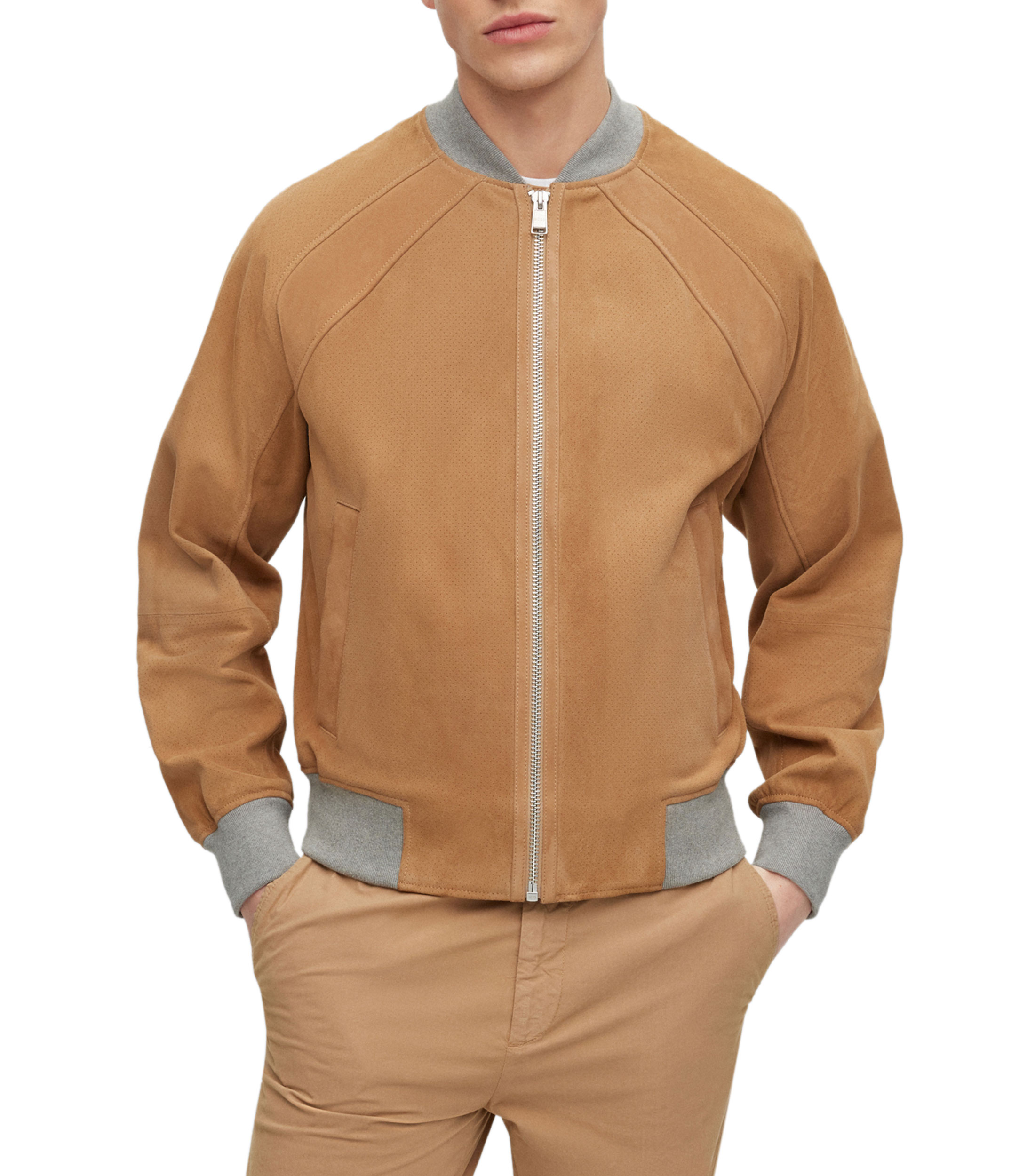 Boss Chamarra calada en ante de cabra aglomerado con punto Hombre - El ...