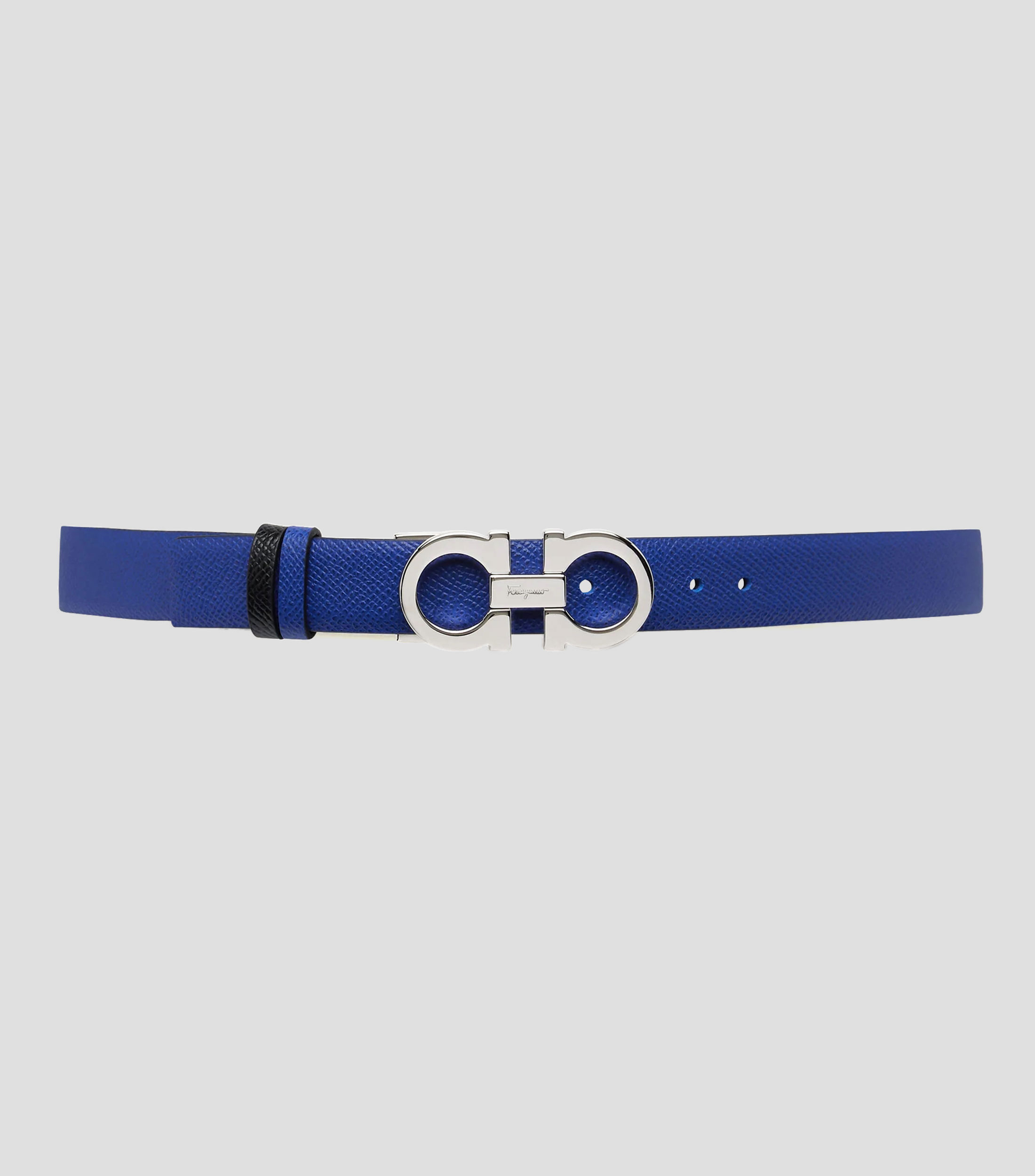 Ferragamo: Cinturón reversible y ajustable en piel texturizada con dos ...