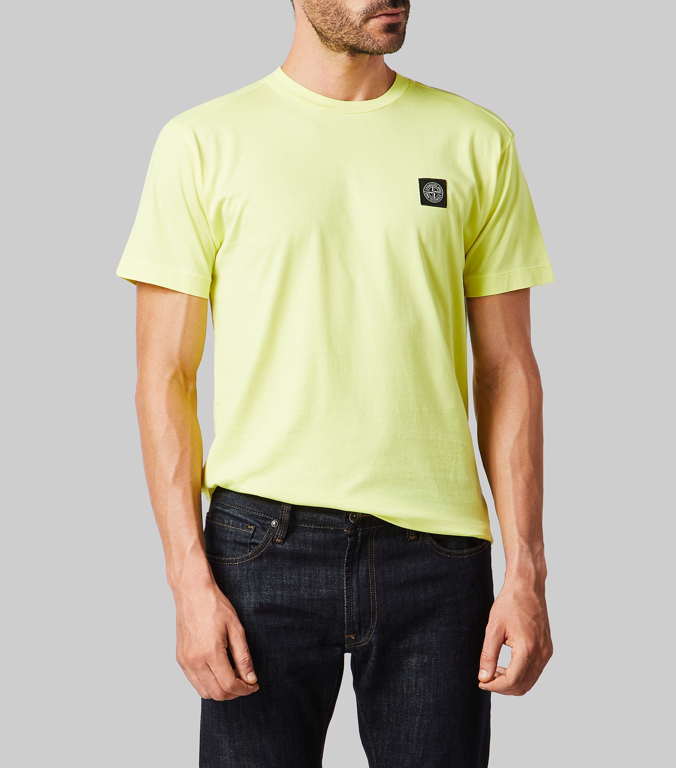 Stone Island: Playera de cuello redondo con manga corta Hombre | El ...
