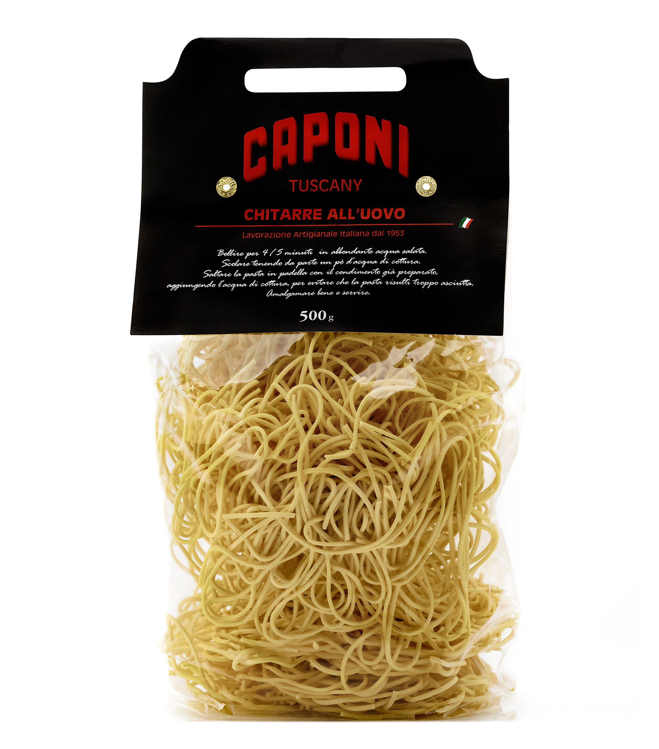 Pastificio Caponi Pasta Chitarra al huevo, 500 gr - El Palacio de Hierro