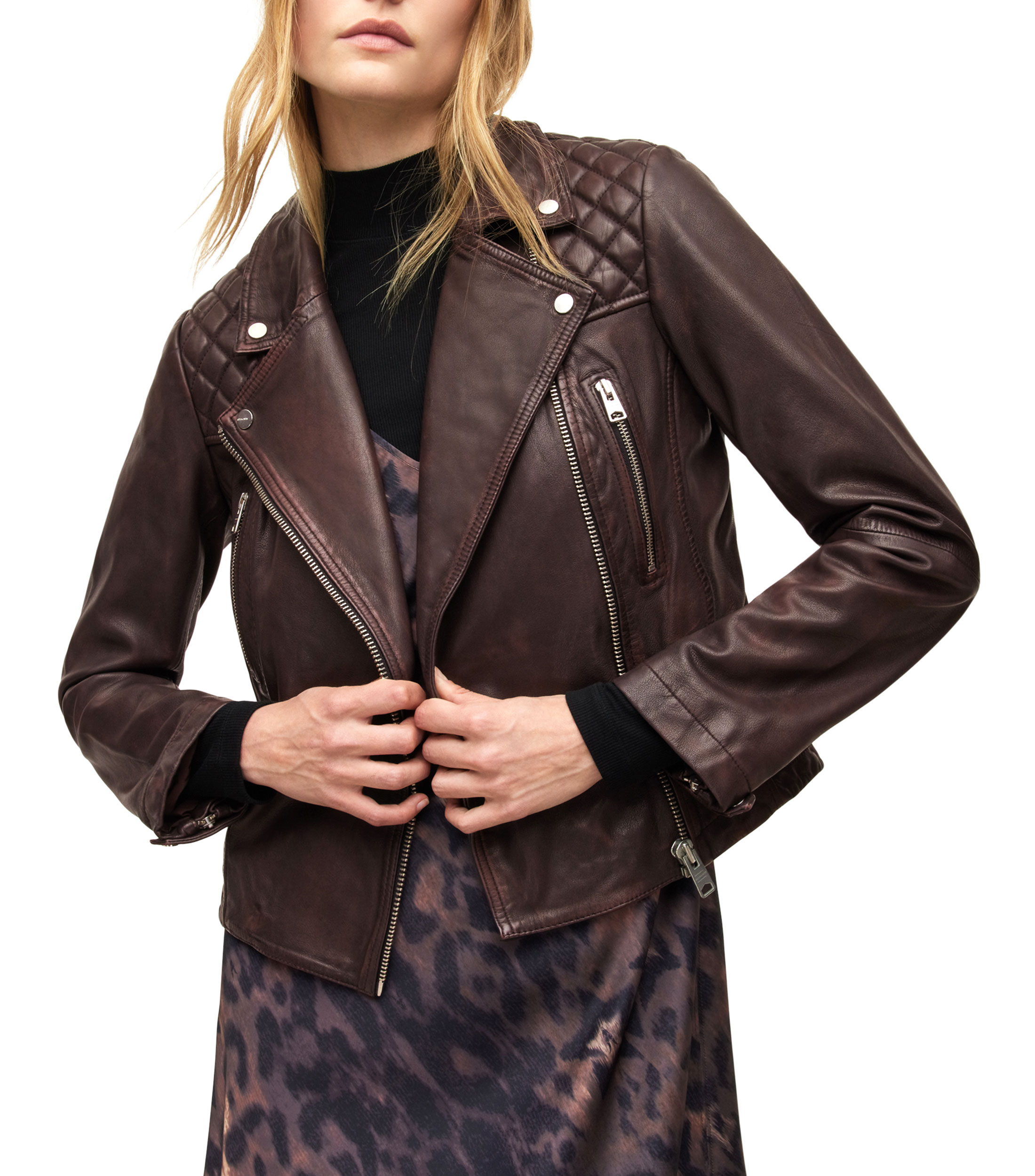 AllSaints Chamarra Biker de piel Mujer - El Palacio de Hierro