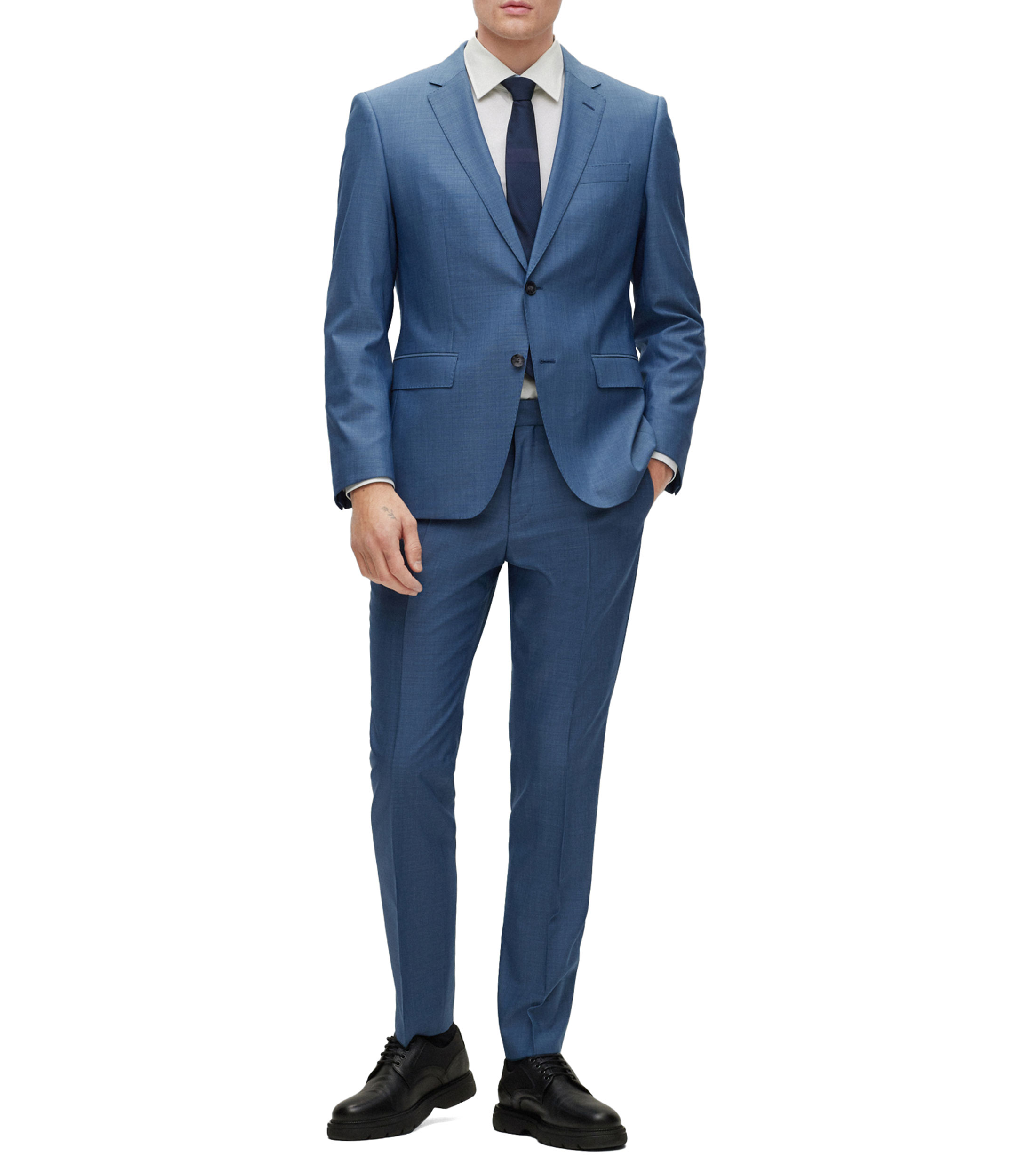 Boss Traje Slim Fit en lana, seda y multi elastano Hombre - El Palacio ...