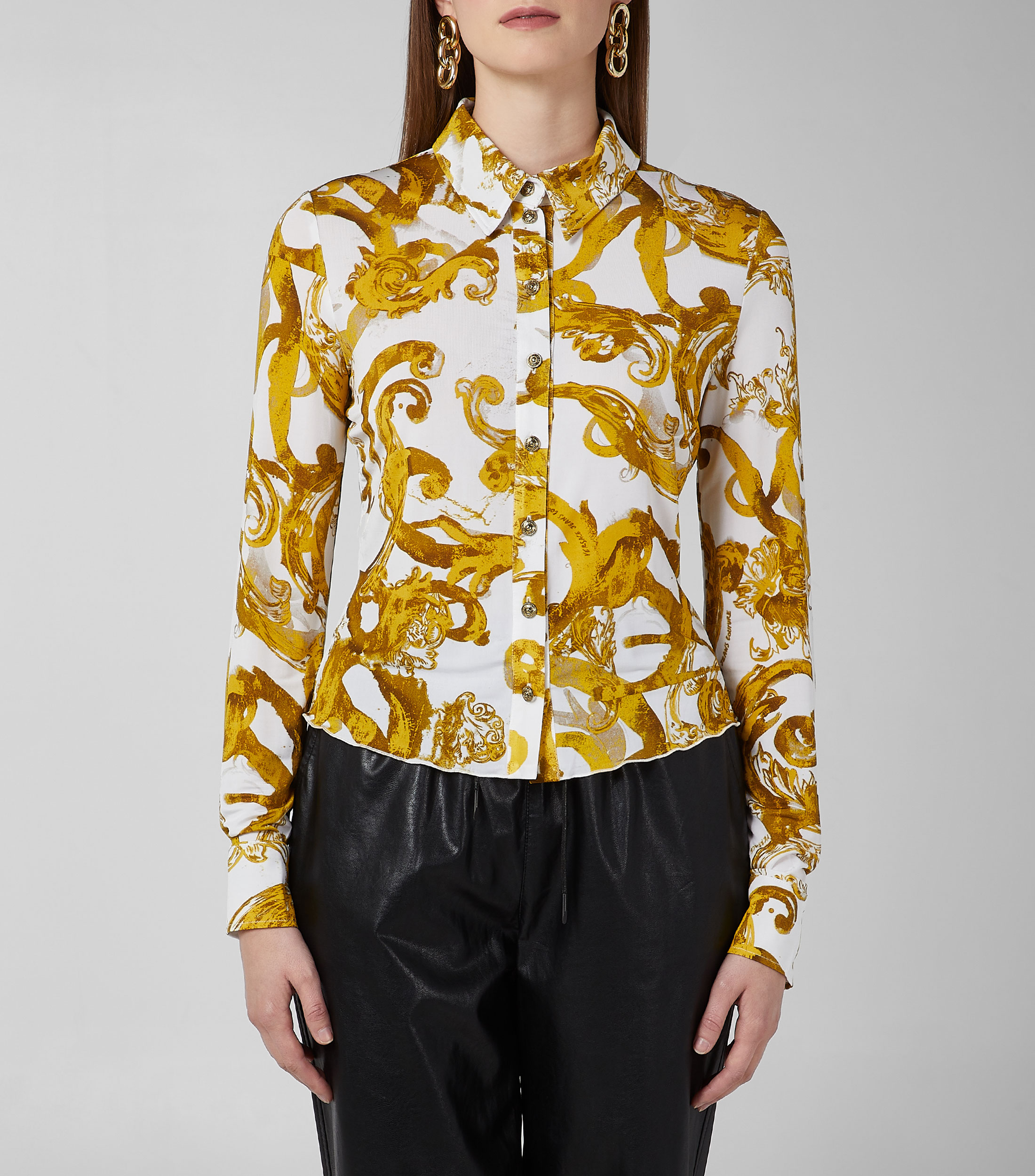 Versace Jeans Couture: Camisa Estampada Manga Larga Mujer | El Palacio ...