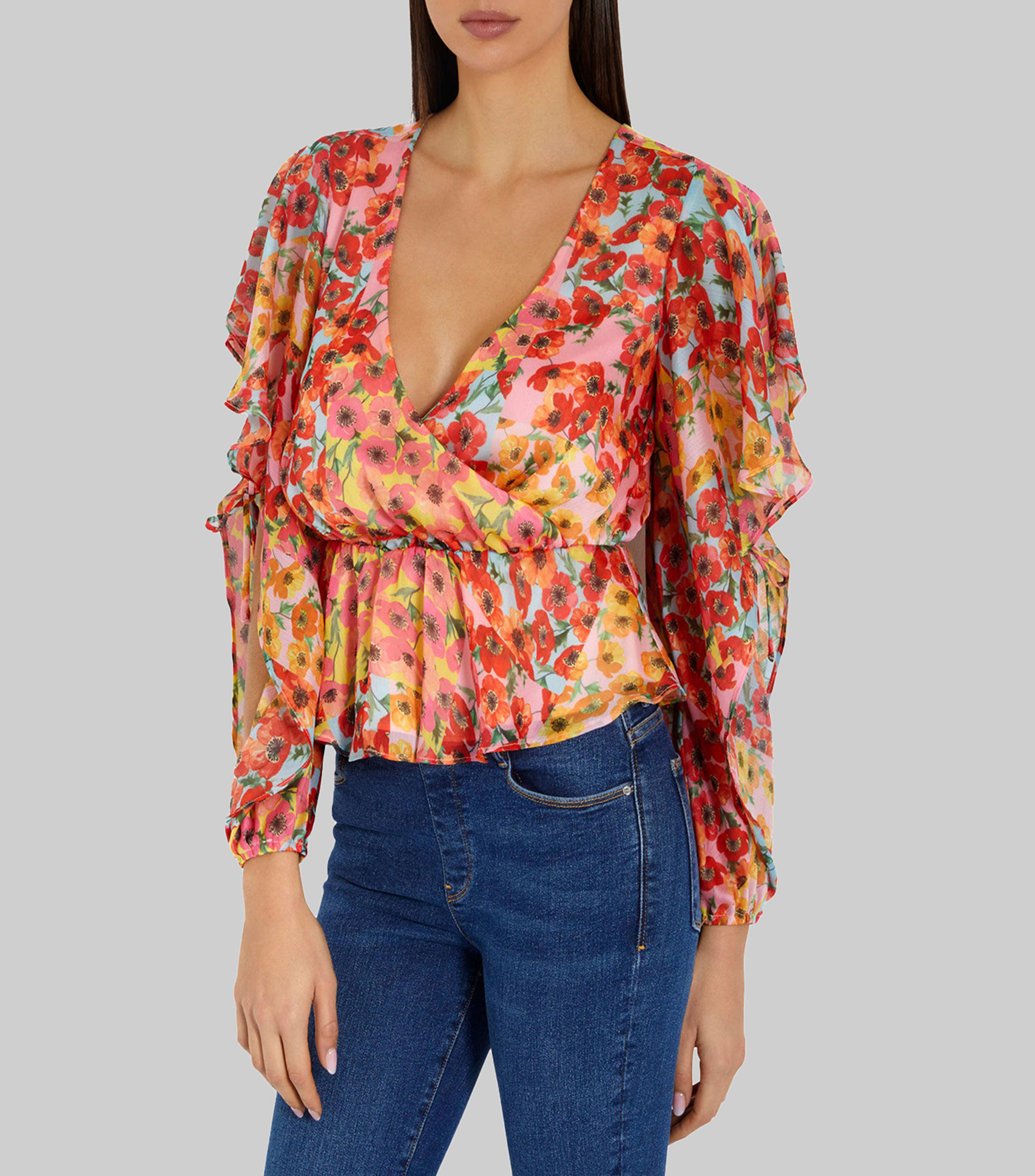 Guess: Blusa floral de manga larga Mujer | El Palacio de Hierro