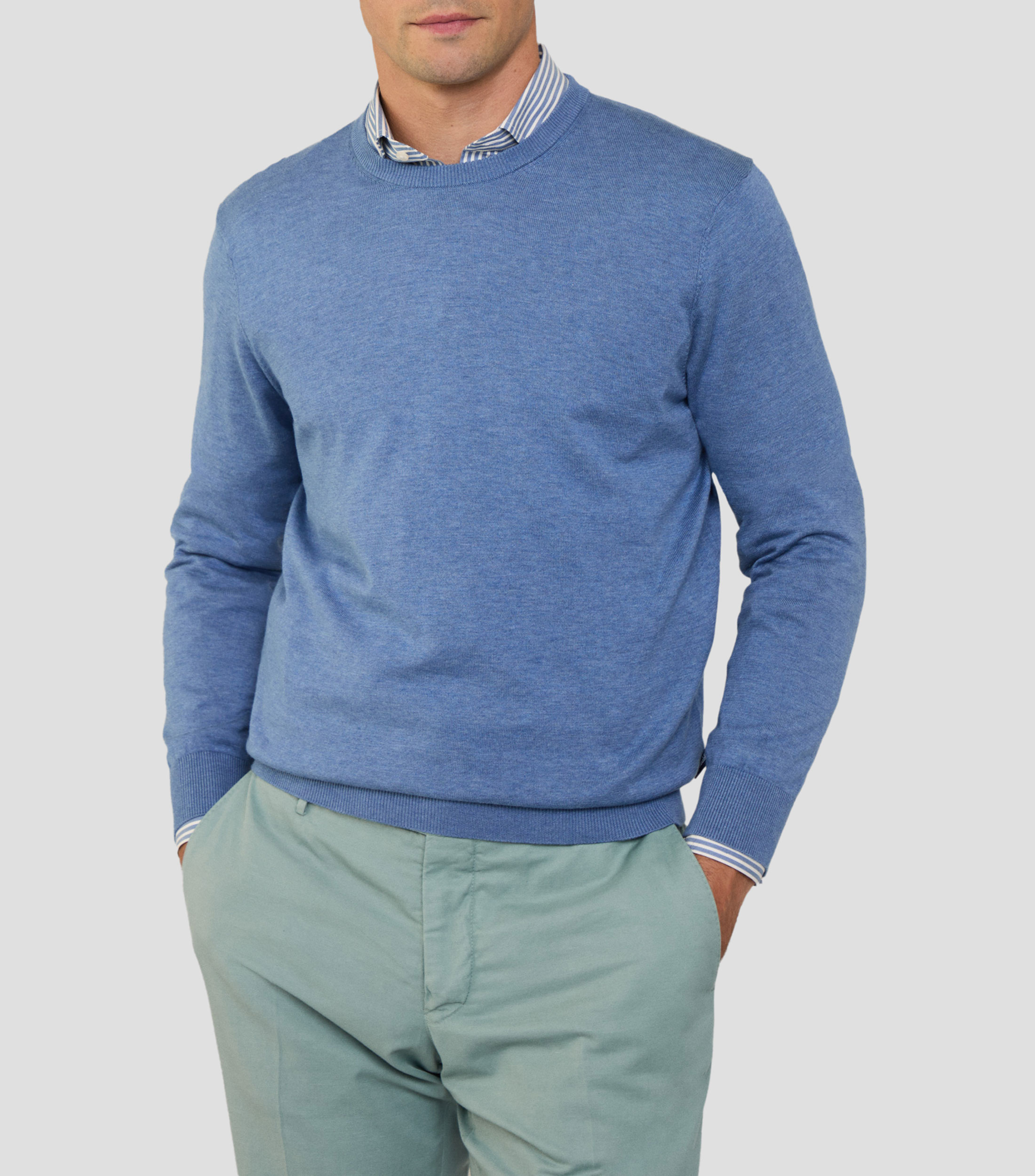 Tovolo: Suéter cuello redondo liso Hombre | El Palacio de Hierro