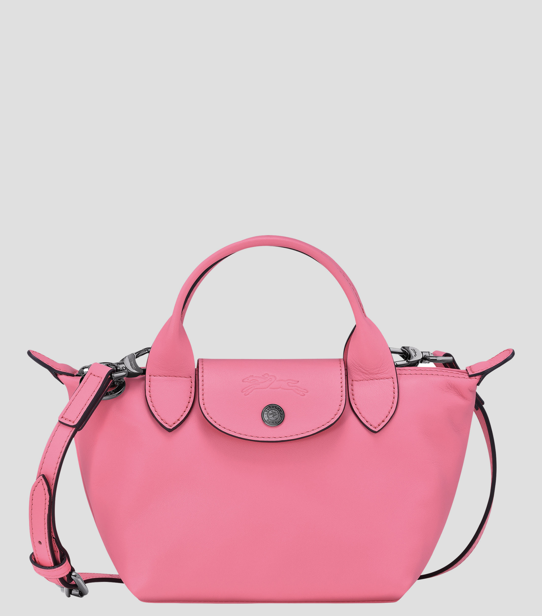 Longchamp: Bolso Tote rosa en piel Le Pliage Xtra con Logotipo Mujer ...