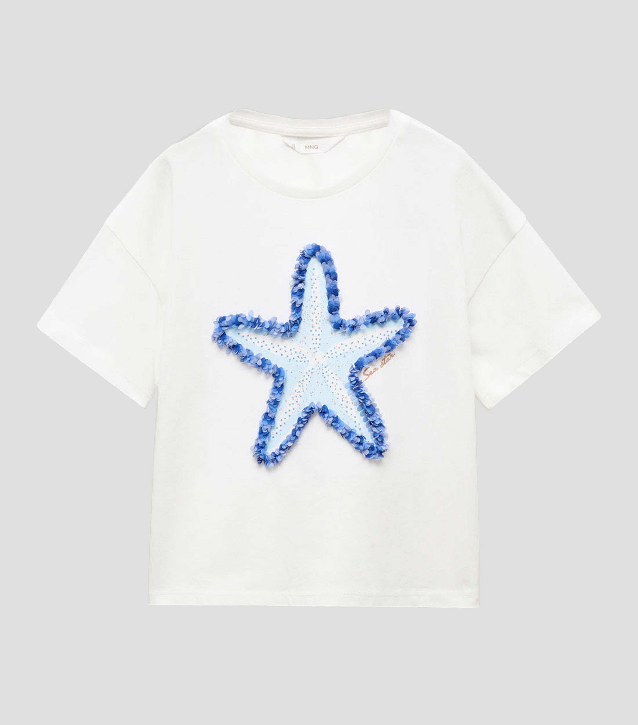 Mango: Playera con estampado con relieve Niña | El Palacio de Hierro