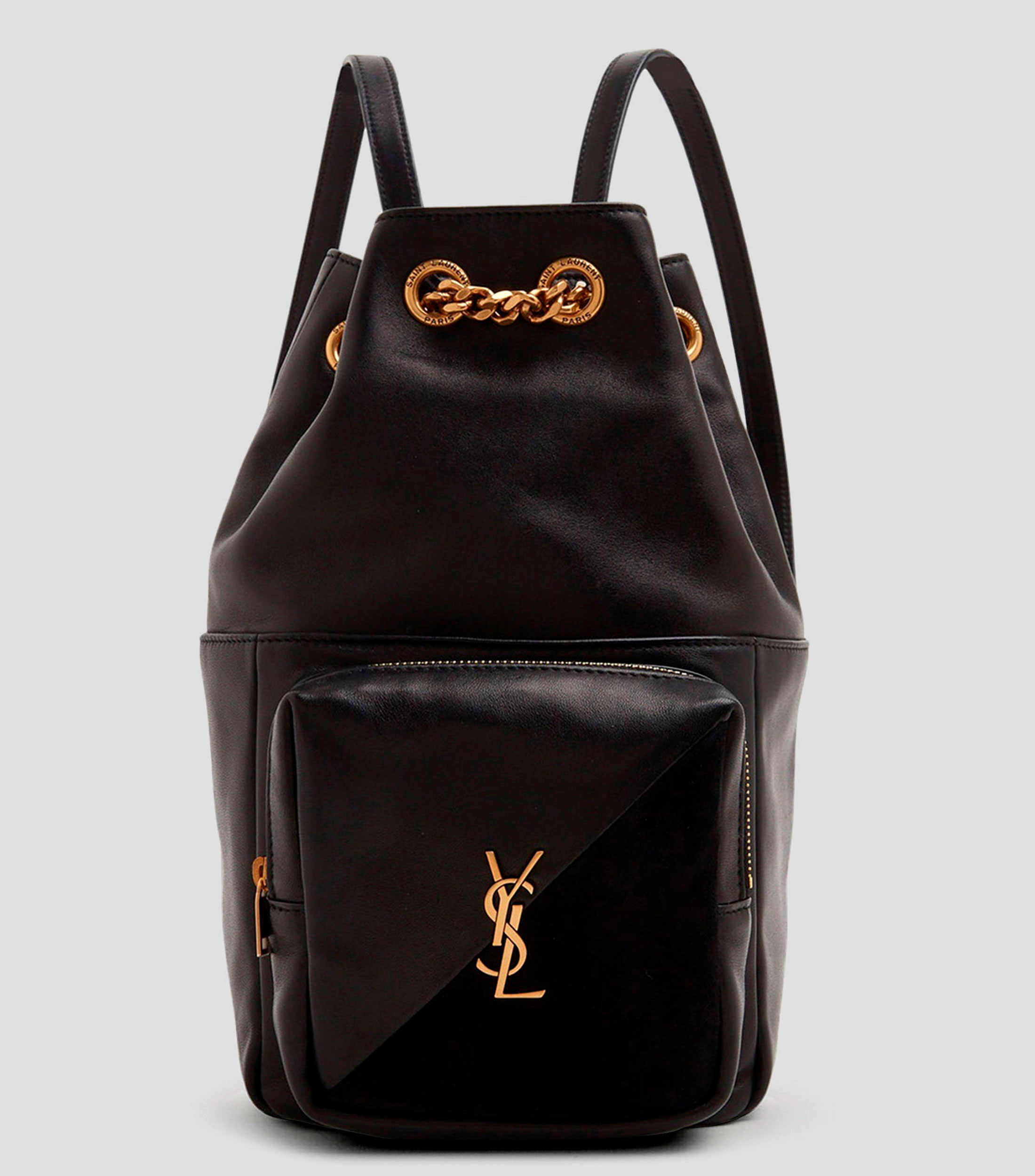 Saint Laurent Paris: Bolso backpack negro en piel Joe liso Mujer | El ...