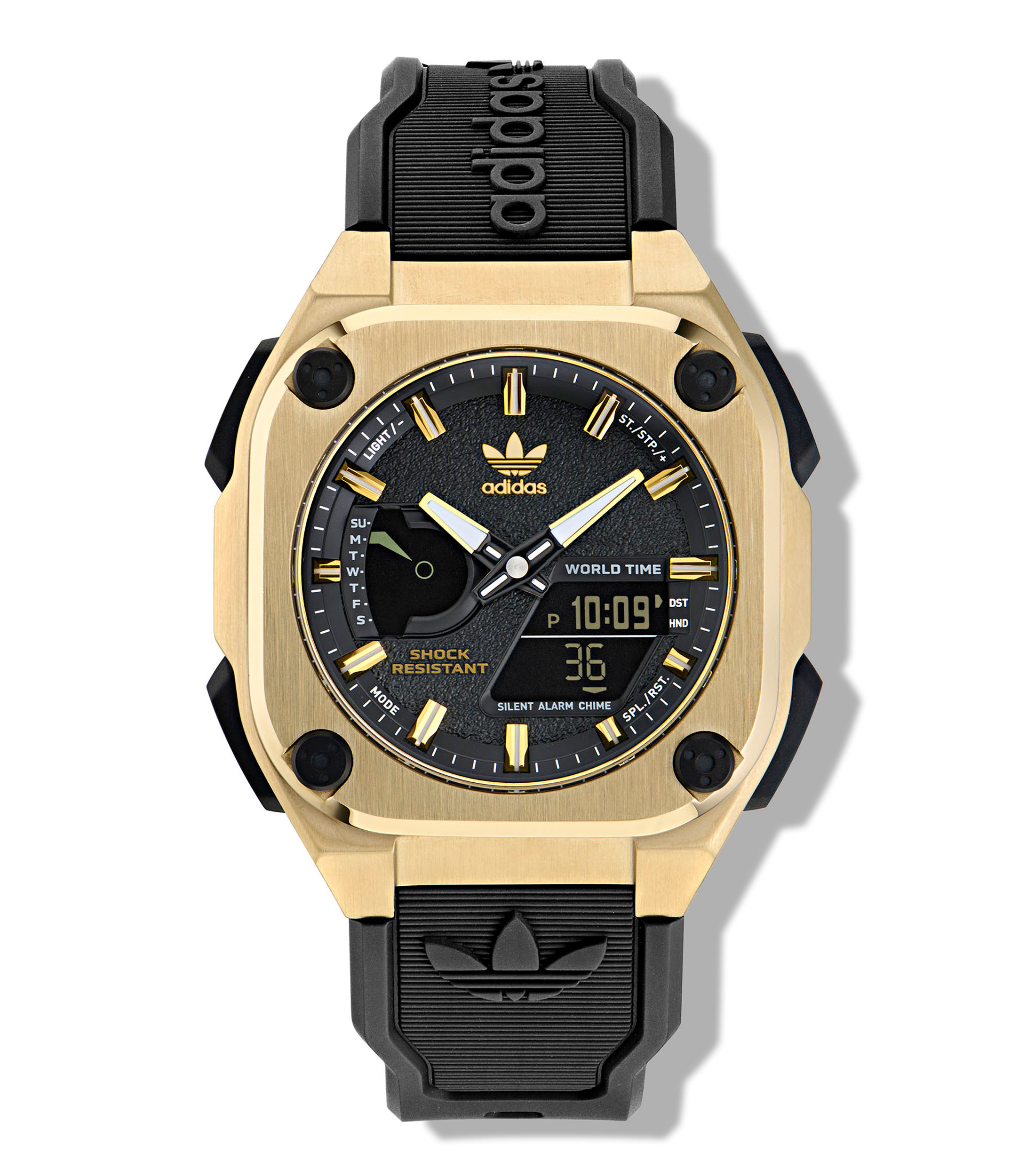 Adidas Reloj Unisex Originals City Tech One Deportivo, Dorado, Negro ...