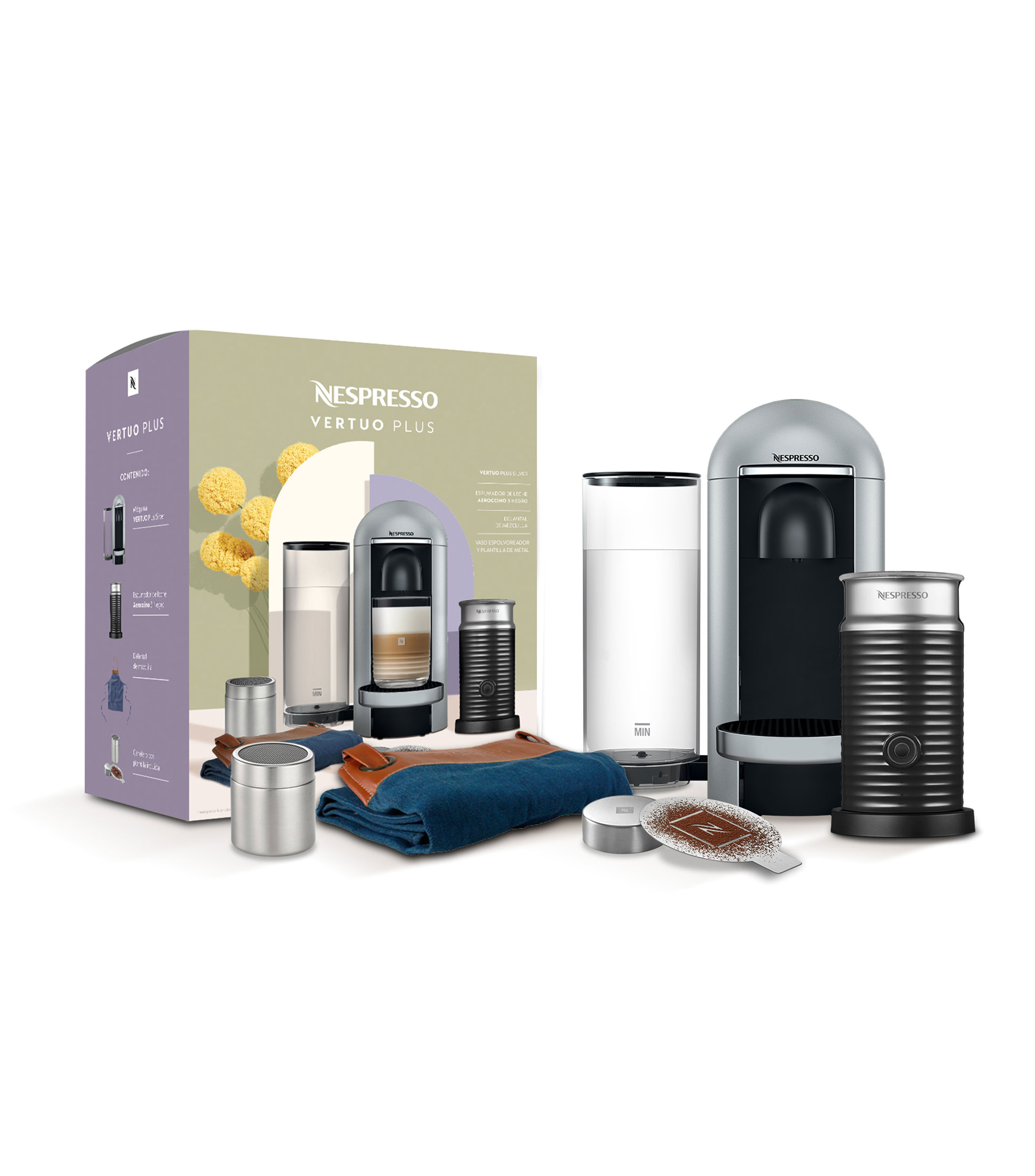 Nespresso | COMBO NESPRESSO VERTUO PLUS SILVER | El Palacio de Hierro