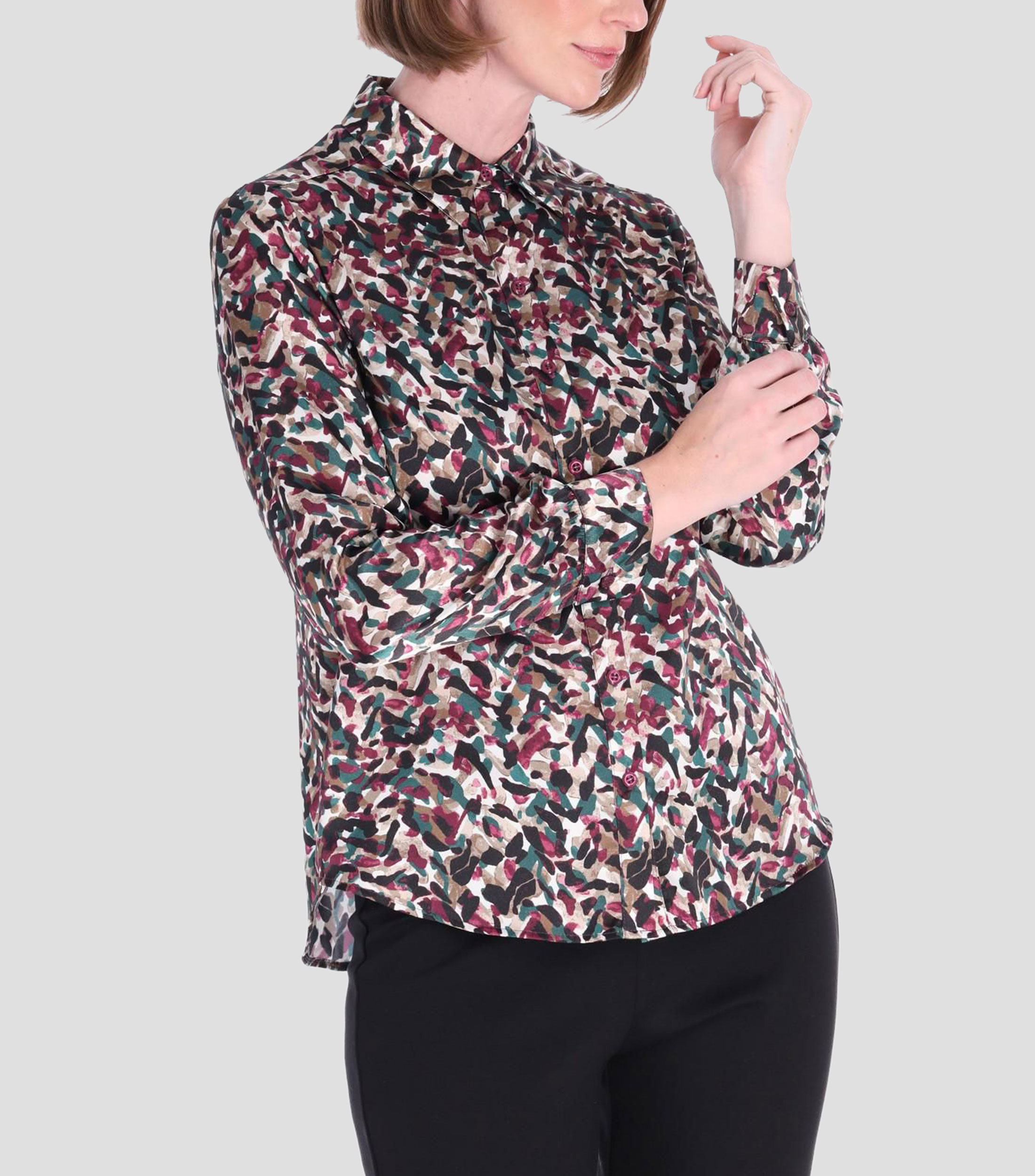 Charme Blusa con estampado manga larga Línea Petite Mujer |El Palacio ...