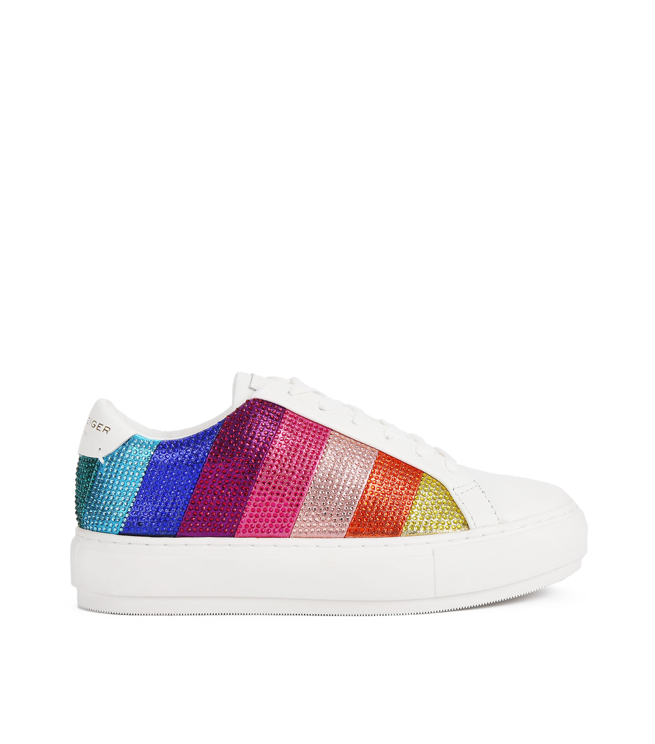 Kurt Geiger: Tenis casuales con plataforma Laney Stripe Crystal Mujer ...