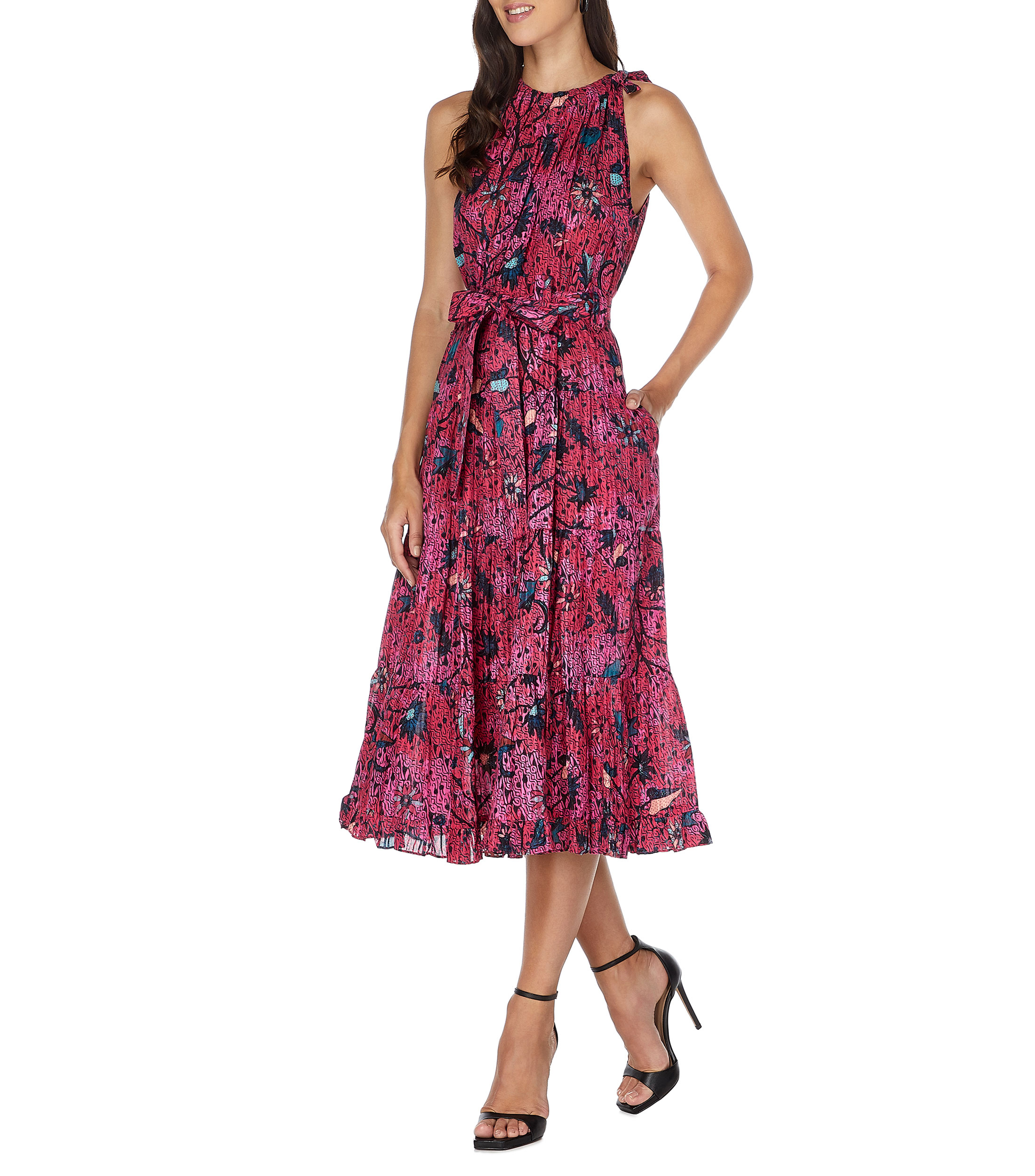 Ulla Johnson: Vestido midi estampado Mariam Mujer | El Palacio de Hierro