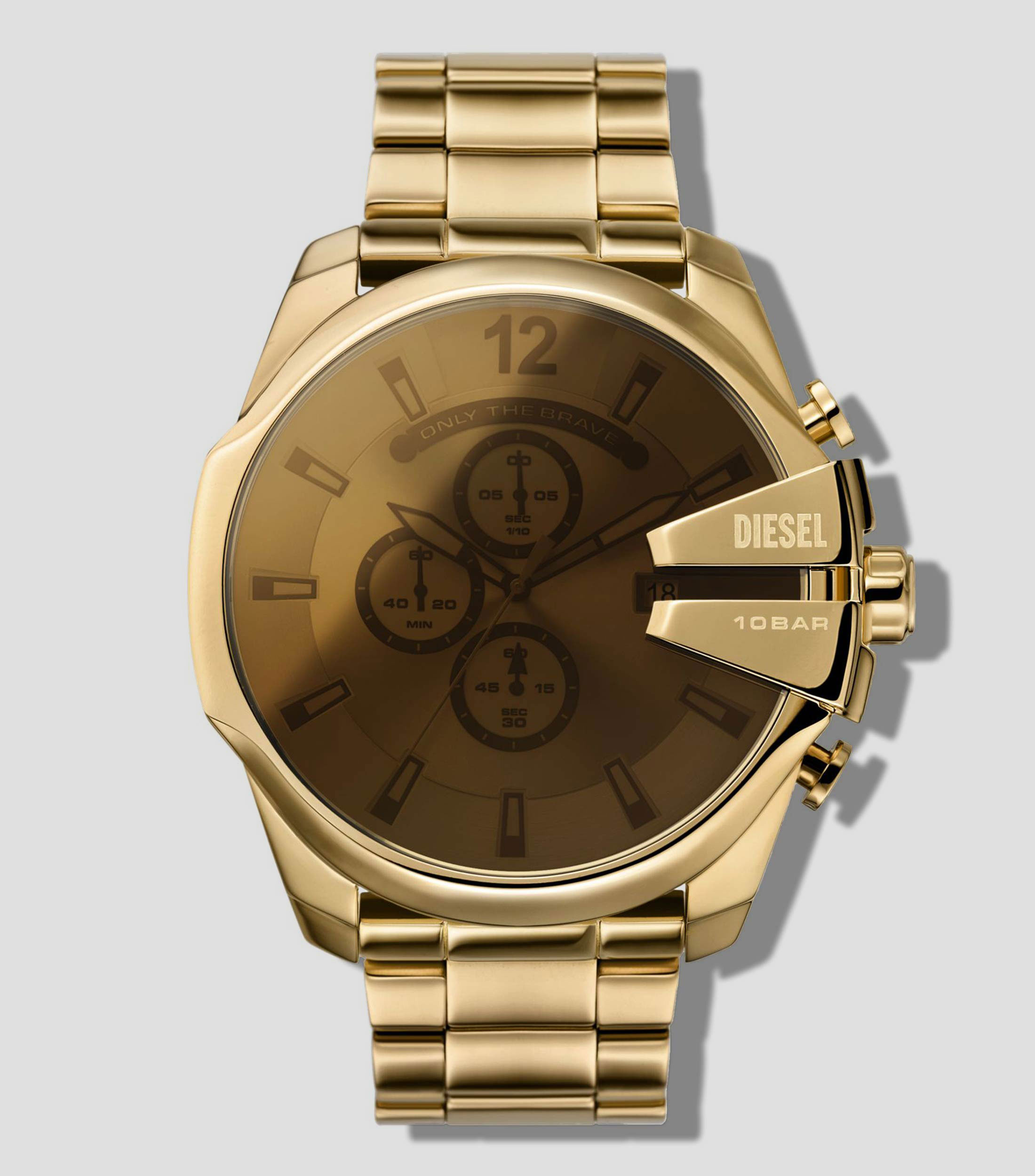 Diesel: Reloj para Hombre Mega Chief Casual, Dorado | El Palacio de Hierro