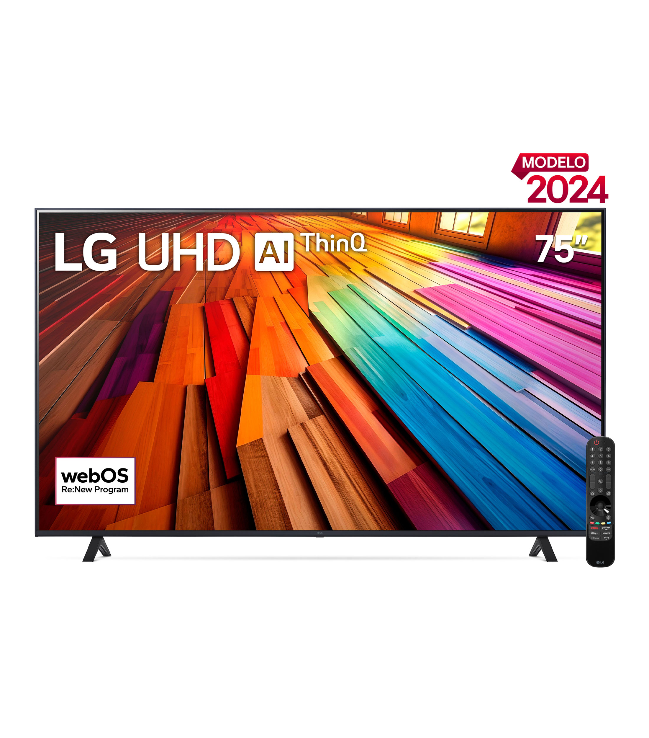 LG: Pantalla 75 pulgadas Plana UHD 4K webOS AI ThinQ 75UT8050PSB | El ...