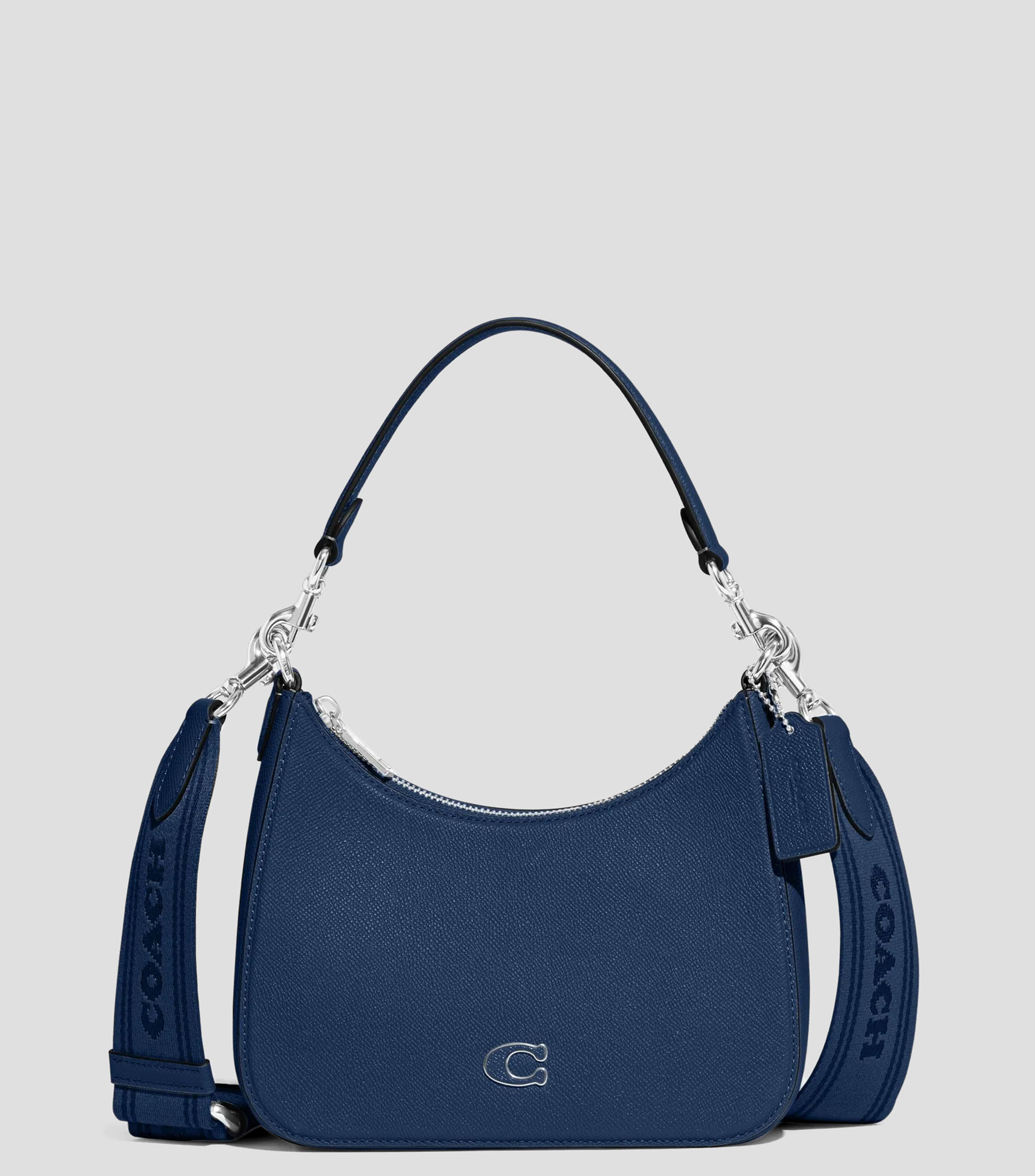 COACH: Bolso Hobo Azul en Piel con logo Mujer | El Palacio de Hierro