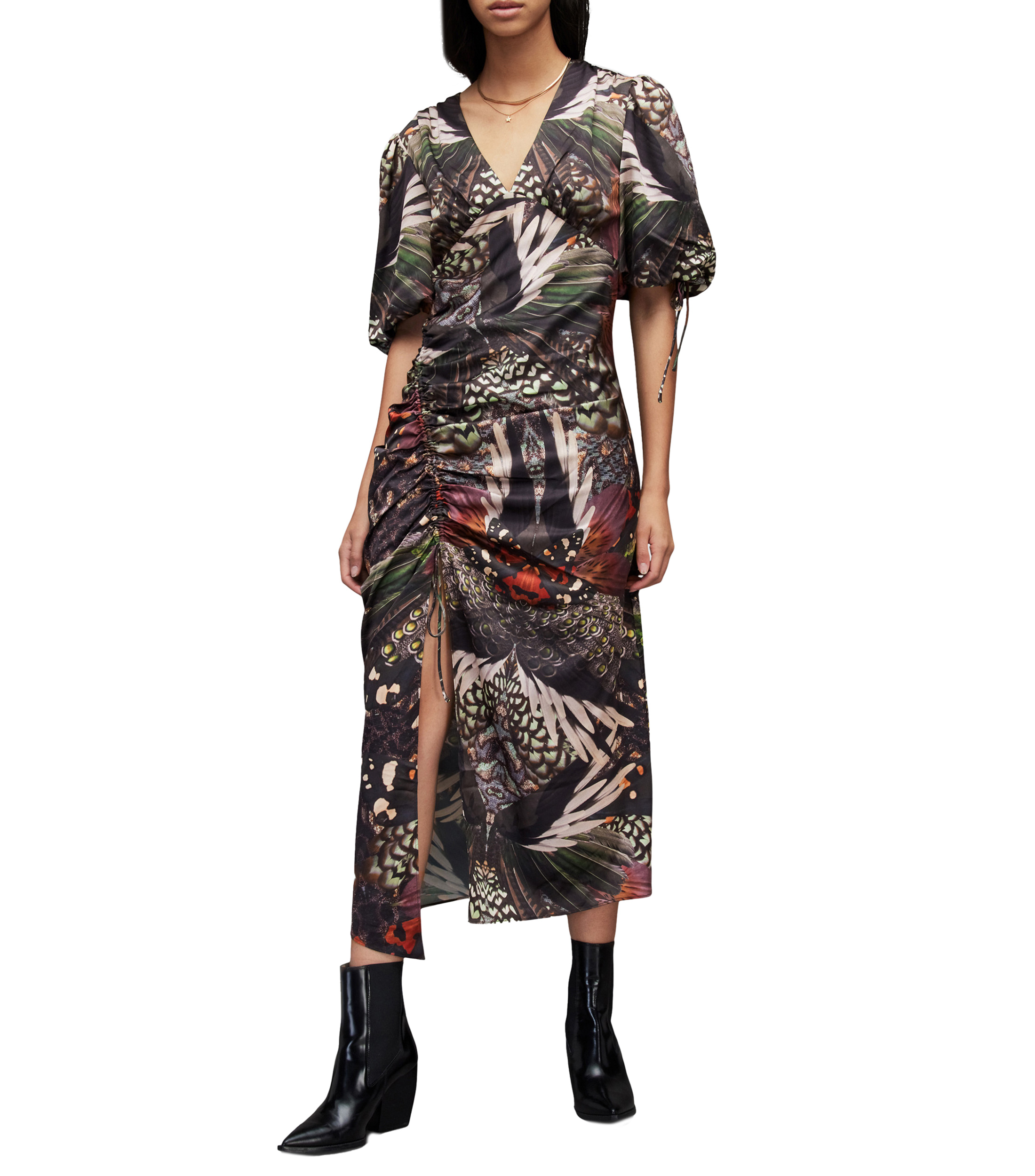 AllSaints Vestido midi floral Mujer - El Palacio de Hierro