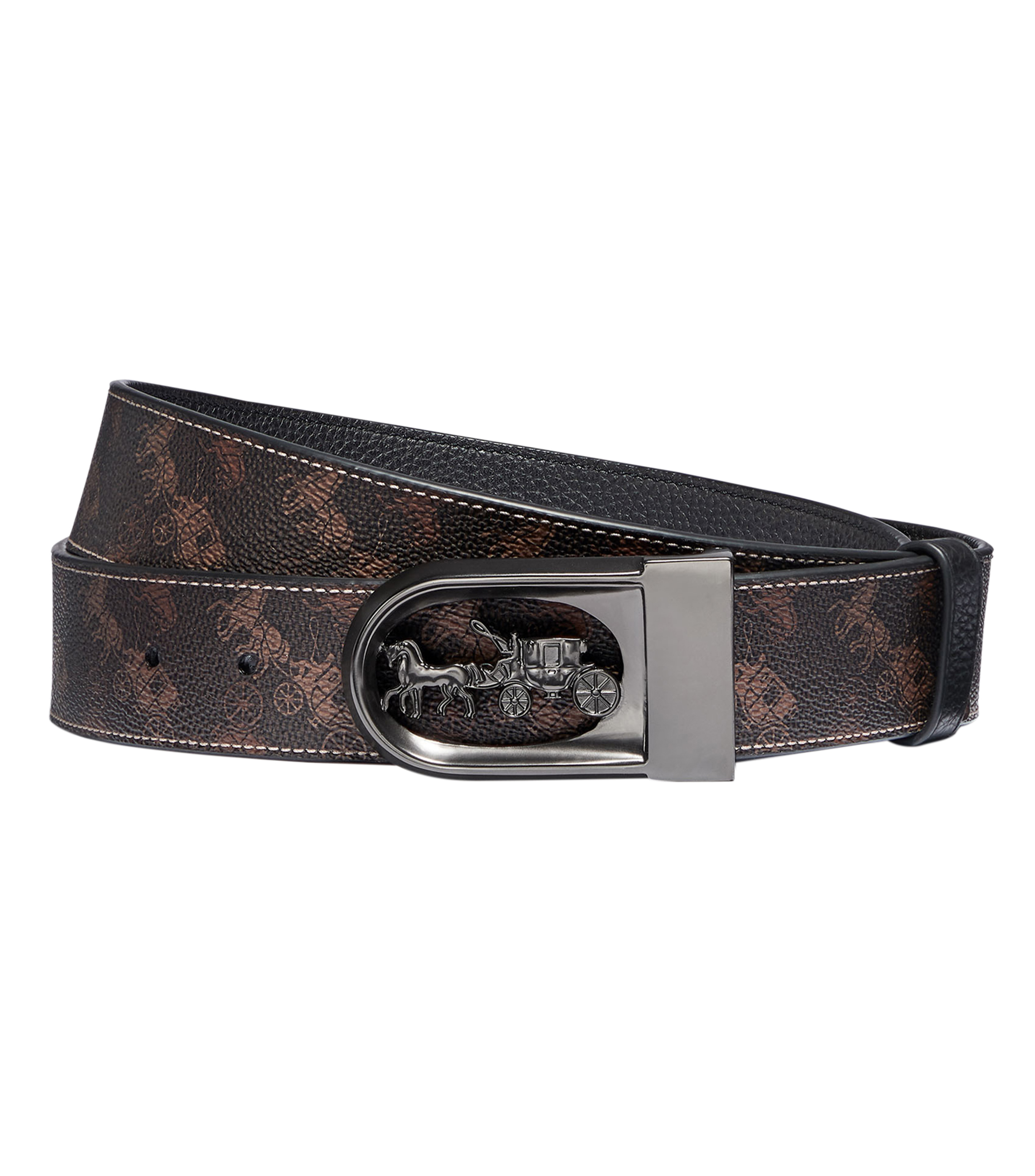 COACH Cinturón Reversible en piel café, negra Hombre - El Palacio de Hierro