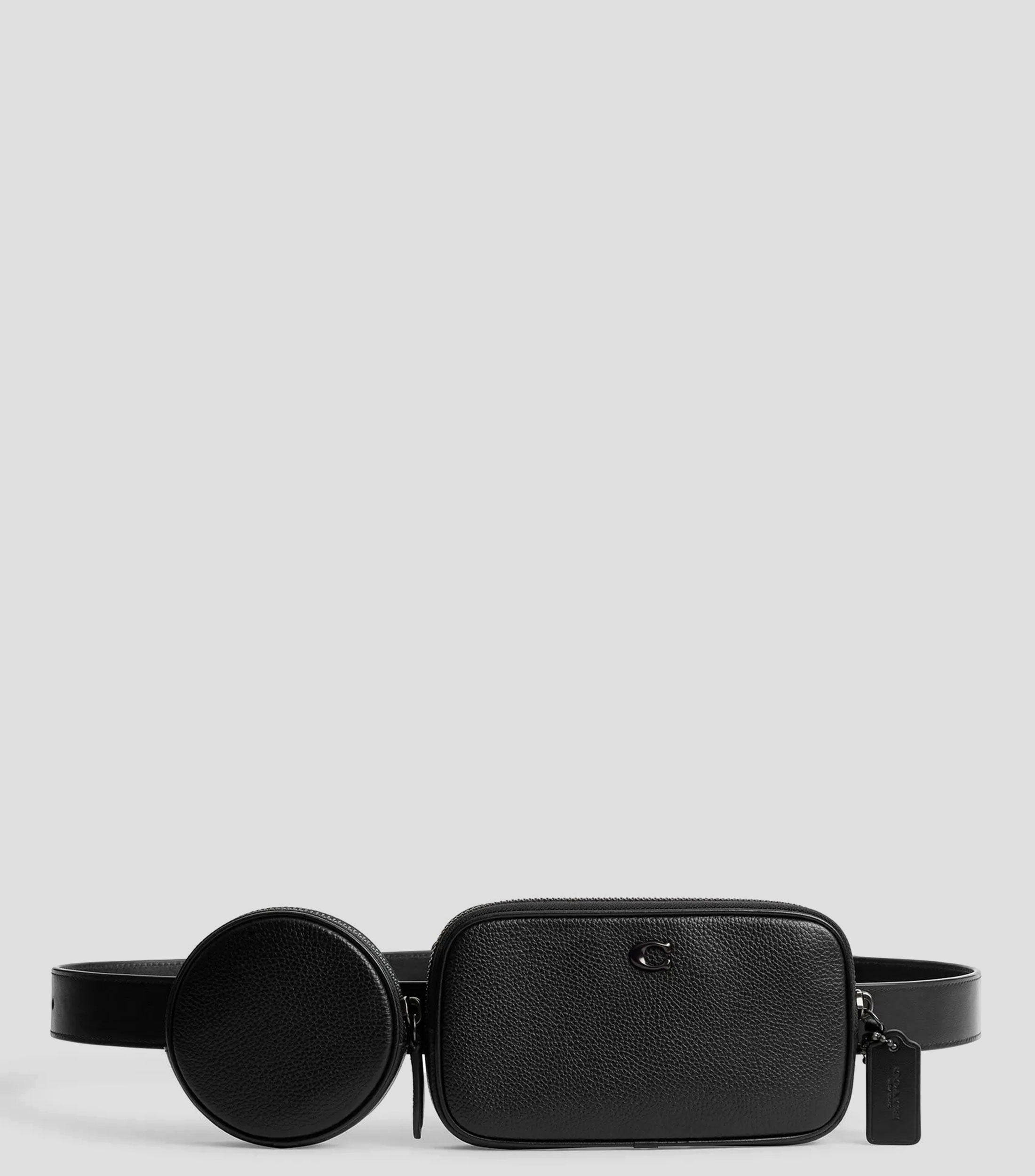 COACH: Cangurera lisa negra en piel Hombre | El Palacio de Hierro