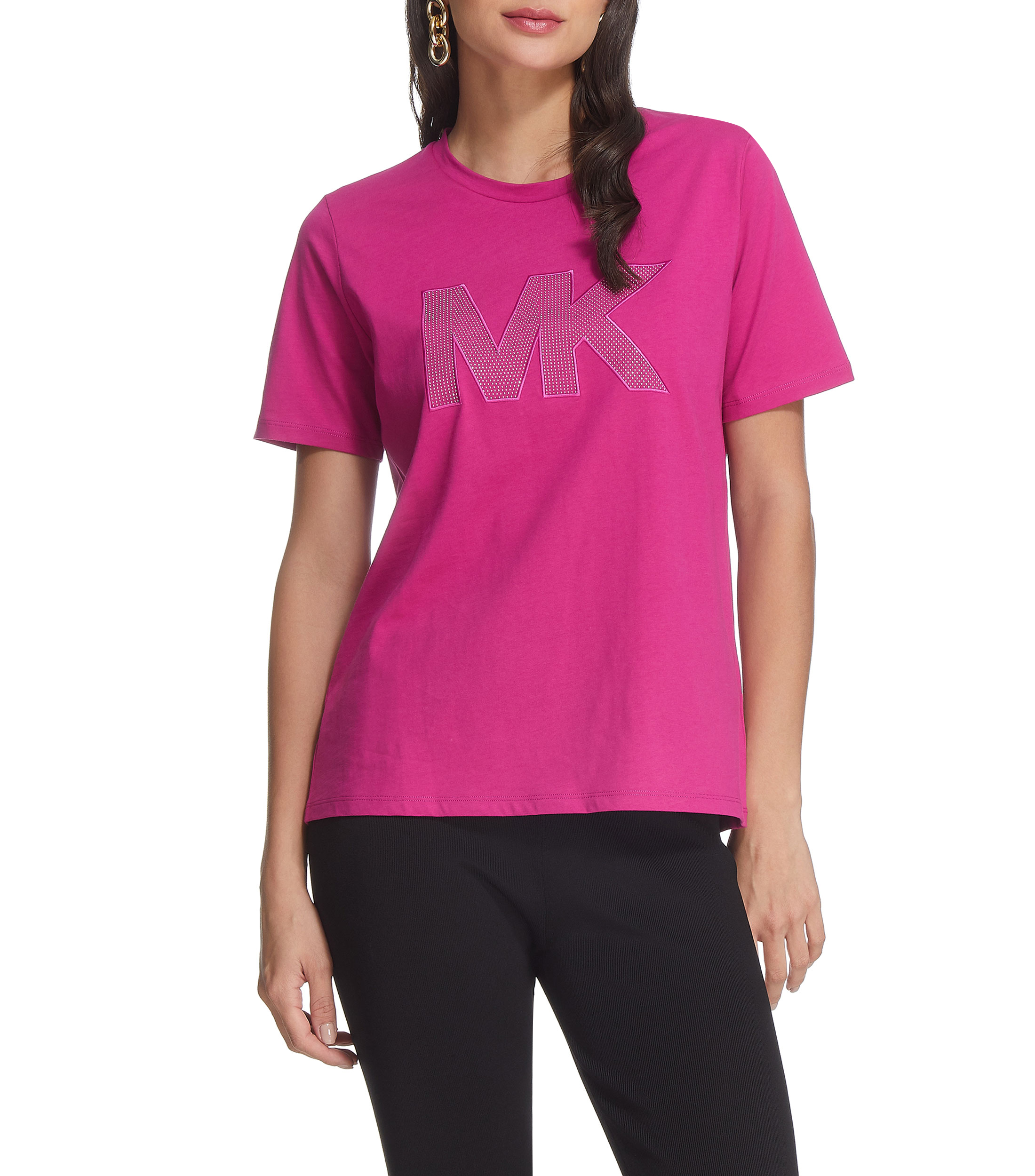 Michael Kors: Playera de cuello redondo y manga corta Mujer | El Palacio de Hierro