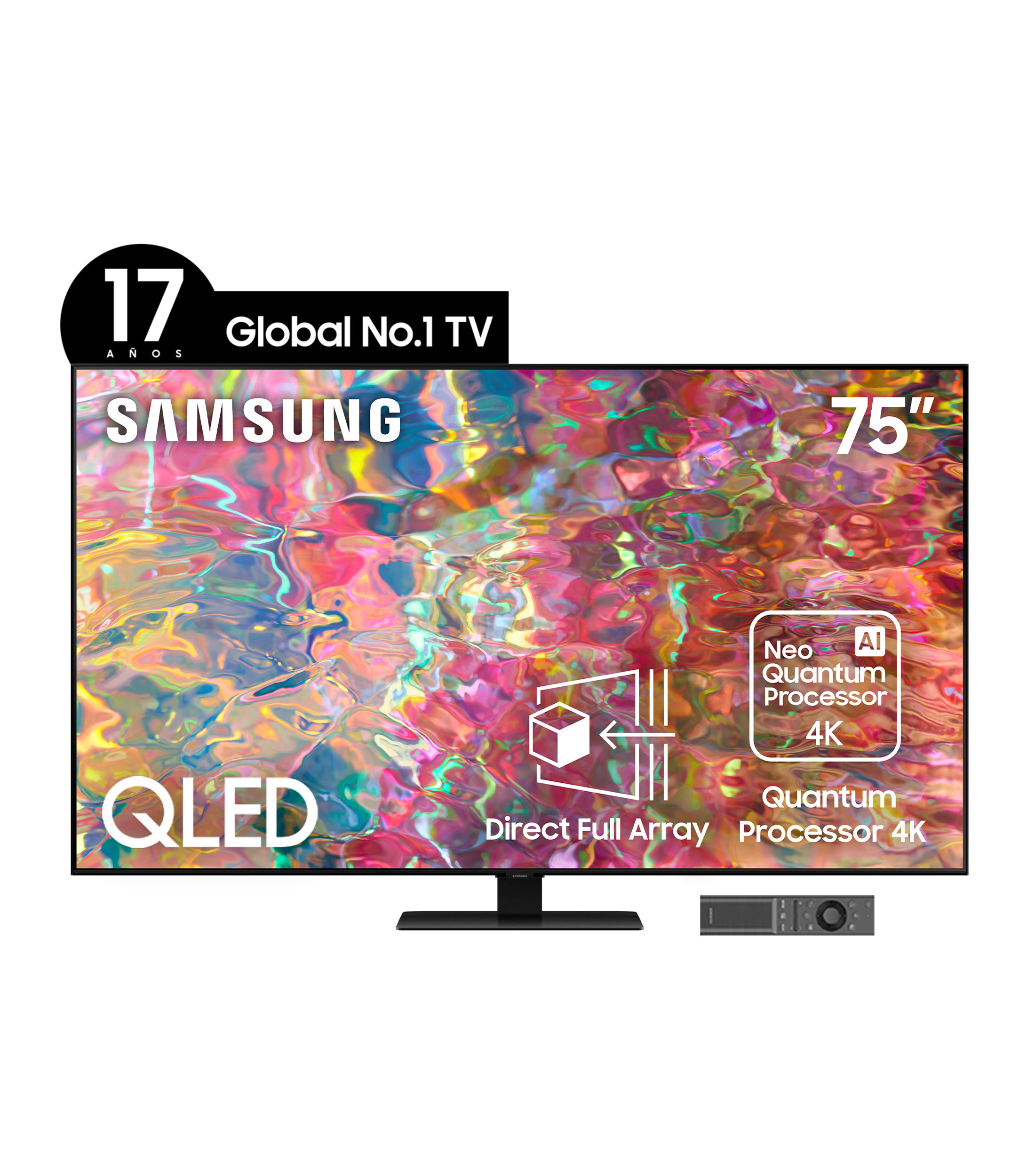 Samsung: Pantalla Samsung 75 Pulgadas Plana QLED 4K QN75Q80BAFXZX | El ...