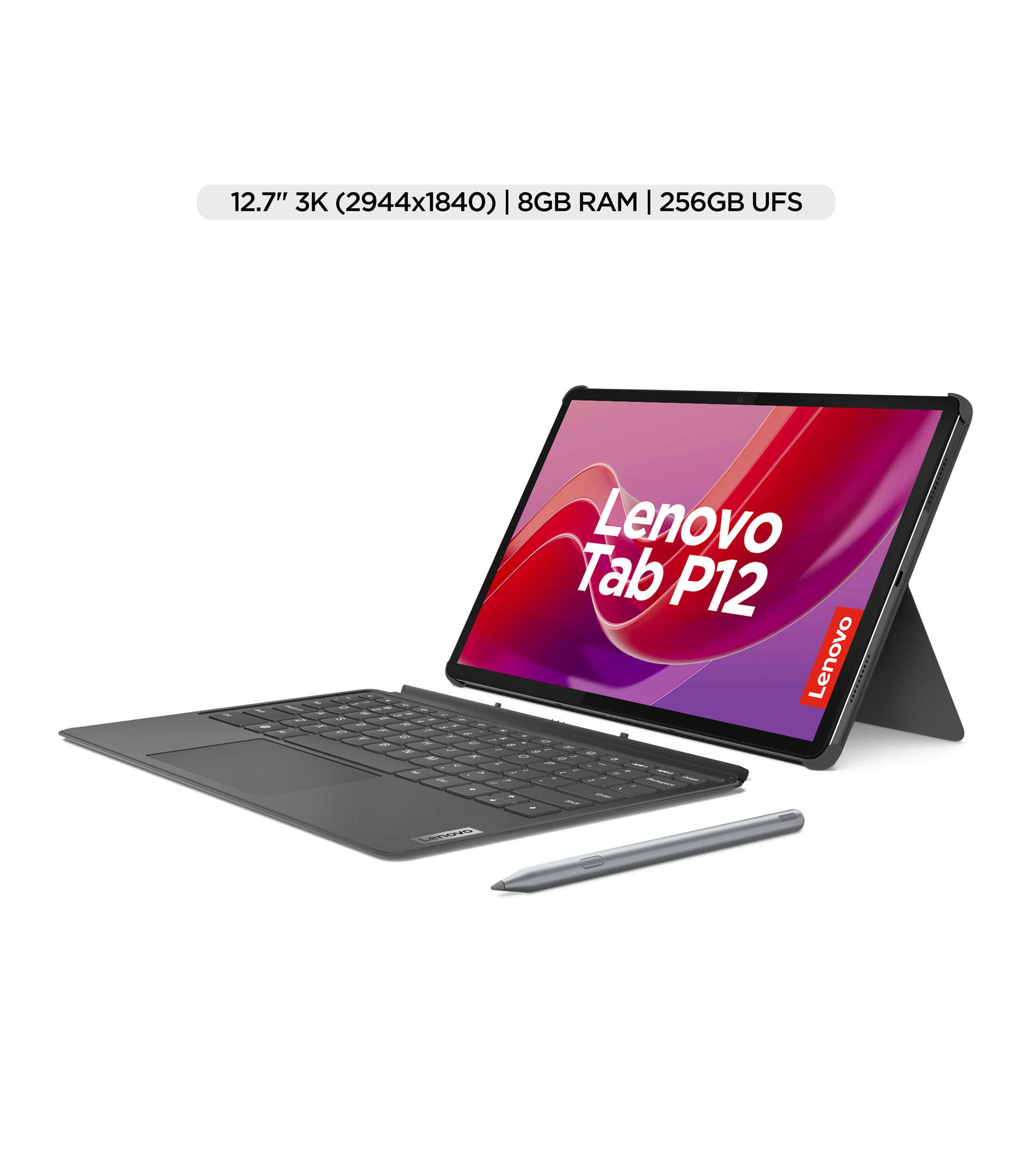 Lenovo: Tablet, P12, 12.7", 256 GB, 8 GB RAM, Android 13, MediaTek Dimensity 7050, Cámara ...