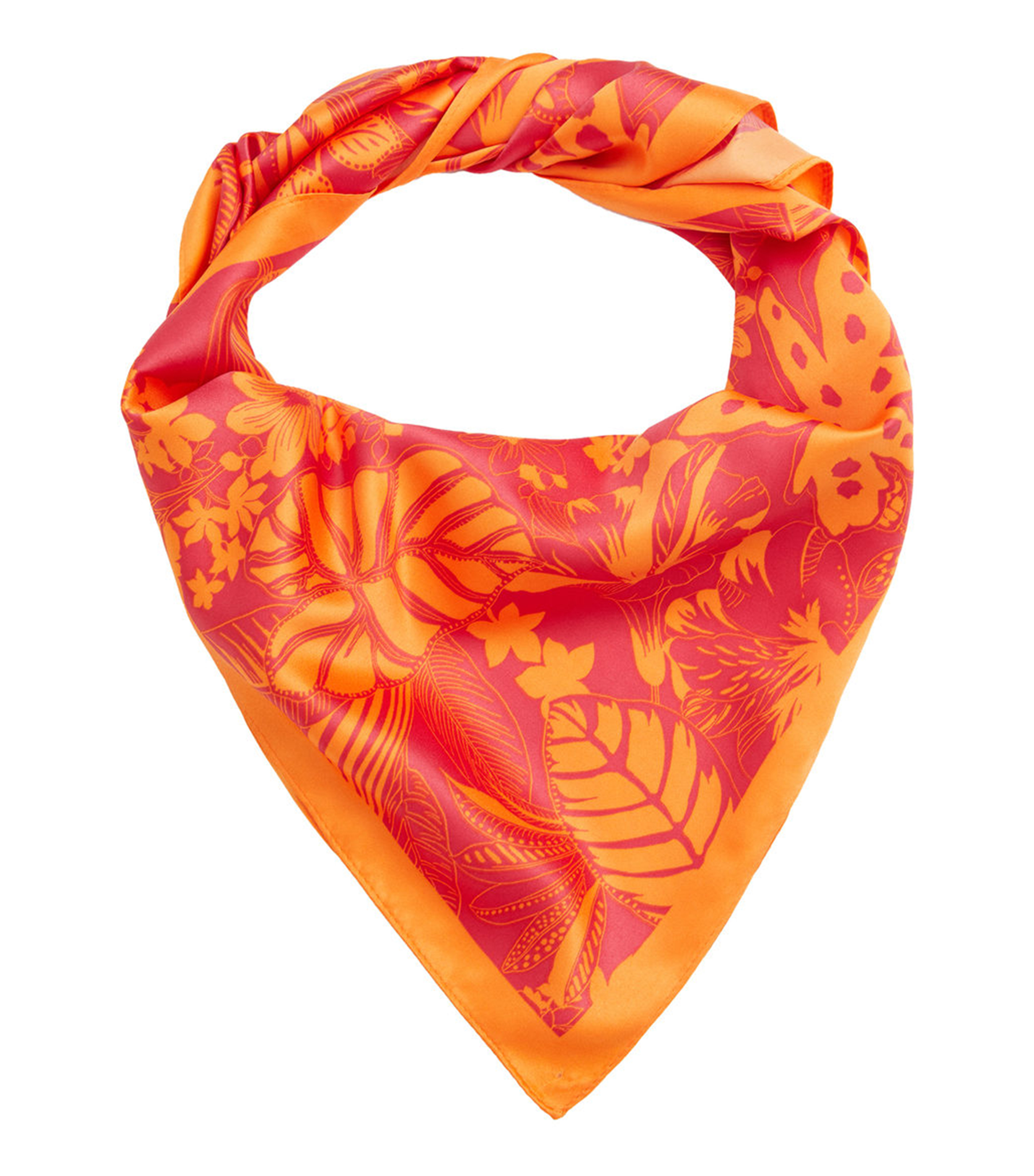 Mango Pañuelo naranja con hojas Mujer - El Palacio de Hierro