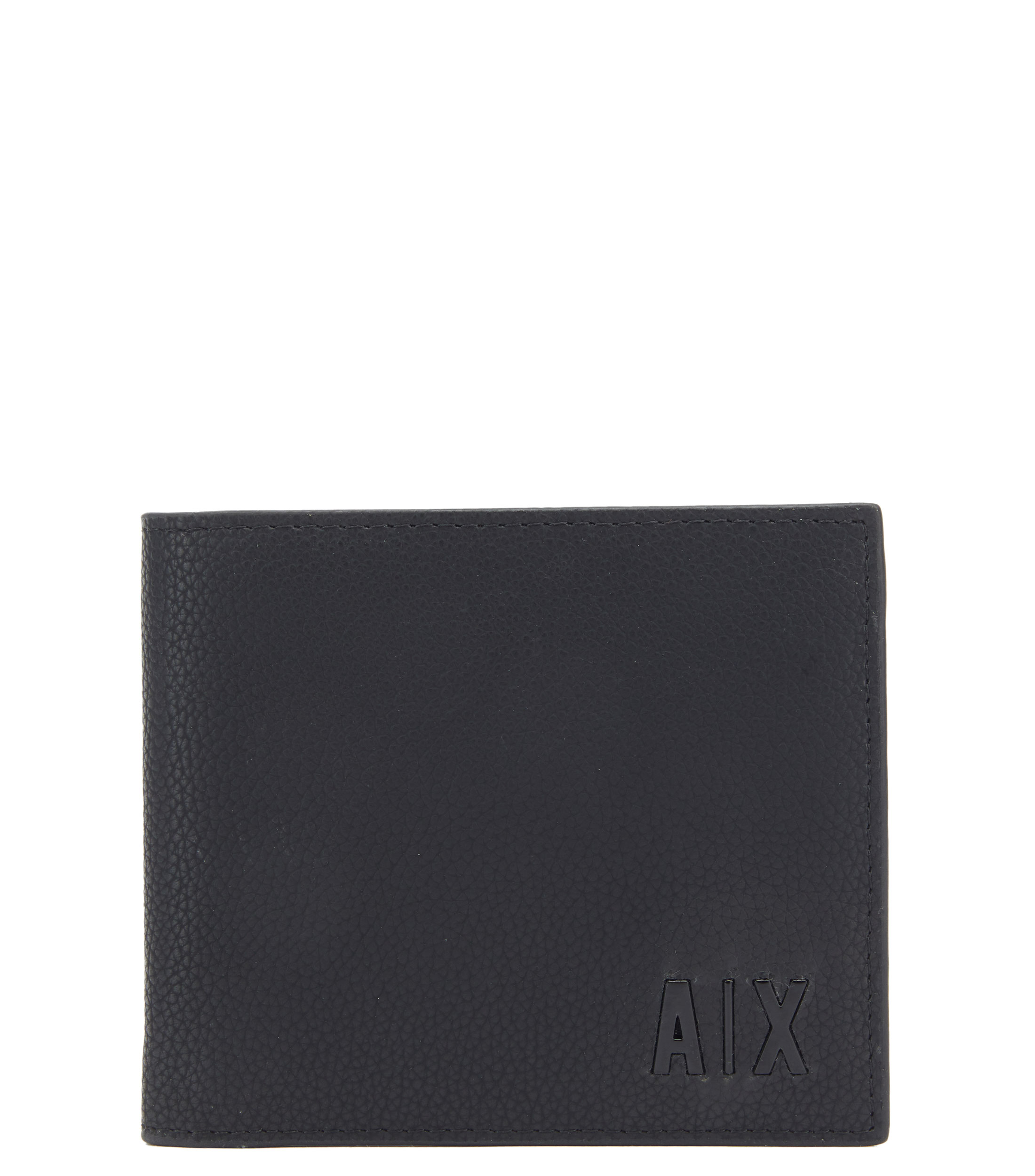 Armani Exchange: Cartera bifold en piel regenerada granulado Hombre ...