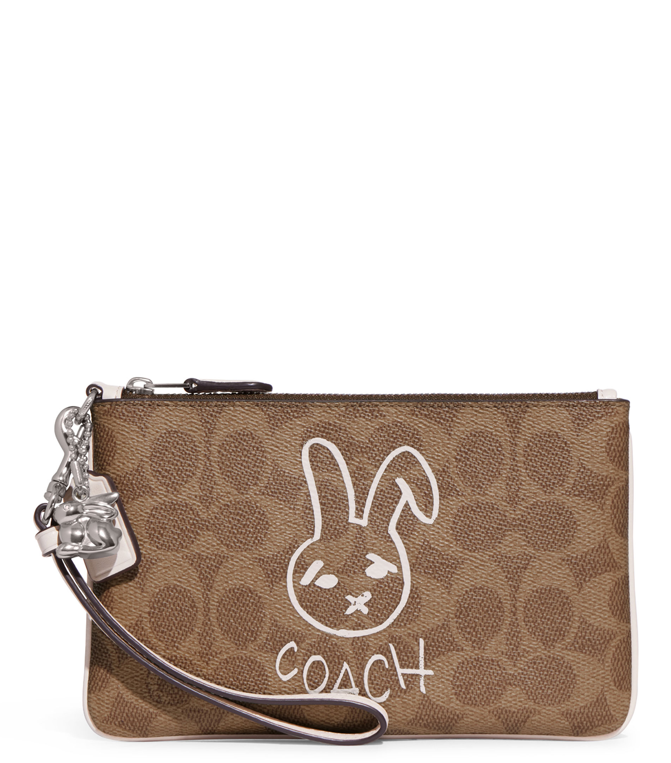 COACH: Bolso Wristlet café Bunny Graphic Monogram Mujer | El Palacio de ...